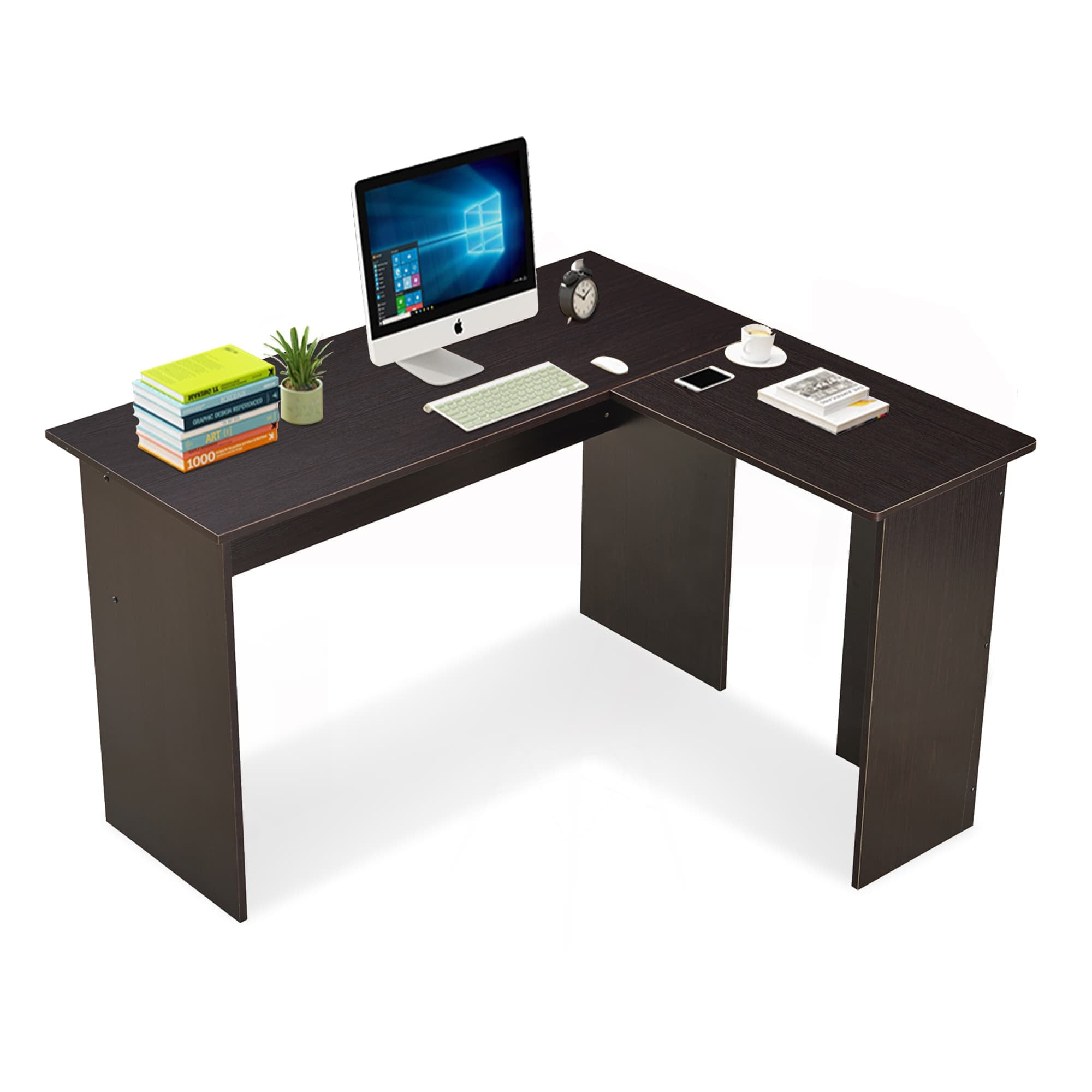 Mcombo Corner Desk Small L-Shaped Desk Computer Desk Executive Desk for ...