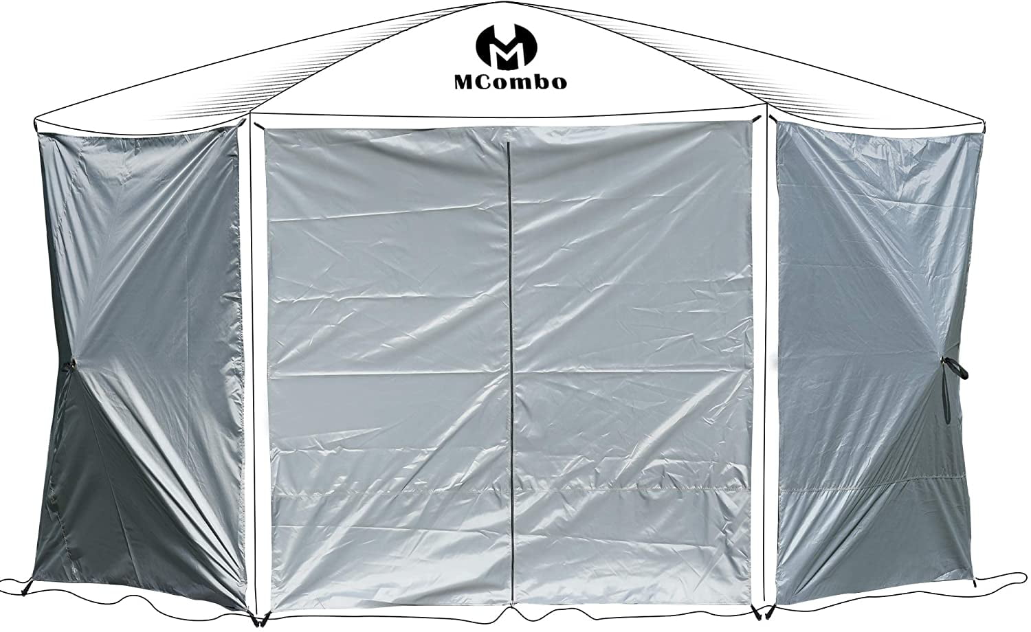 Mcombo Pop-up Portable Gazebo Screen Tent Wind Panels, P1024 - Walmart.com