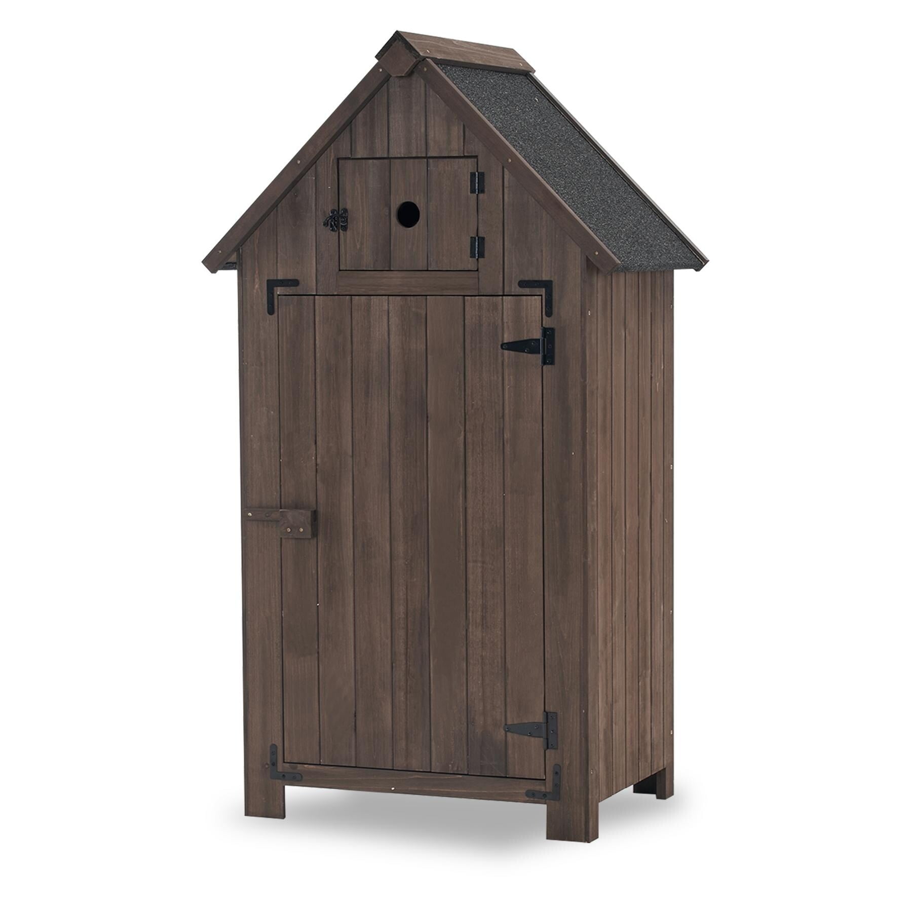 Mcombo Small Outdoor Storage Cabinet Shed with Door and Shelves (30.3 ...