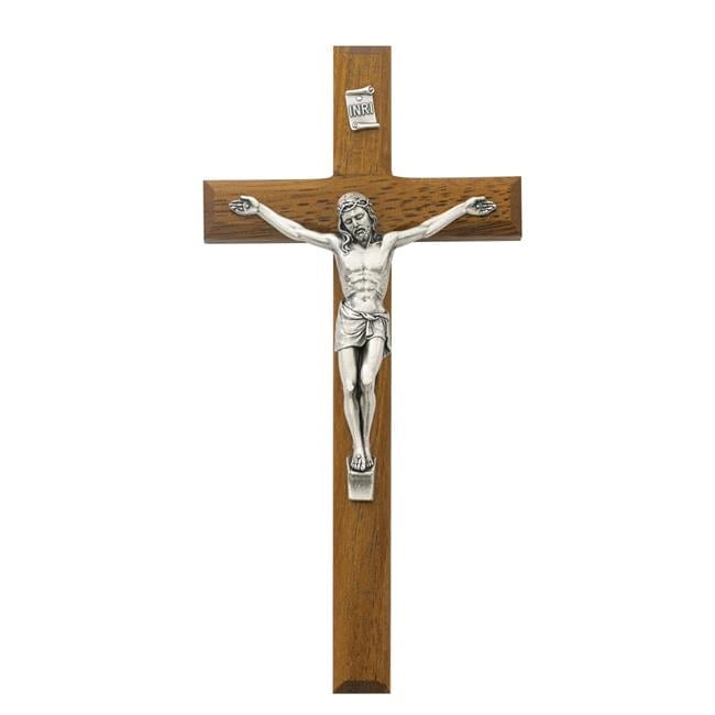 Mcvan 81-14 8 in. Walnut Crucifix Boxed - Walmart.com