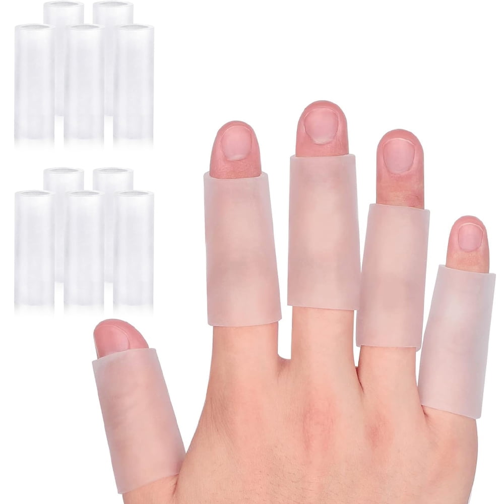 Mcvcoyh 24 PCS Gel Finger Sleeve Protectors, Trigger Finger Pain ...