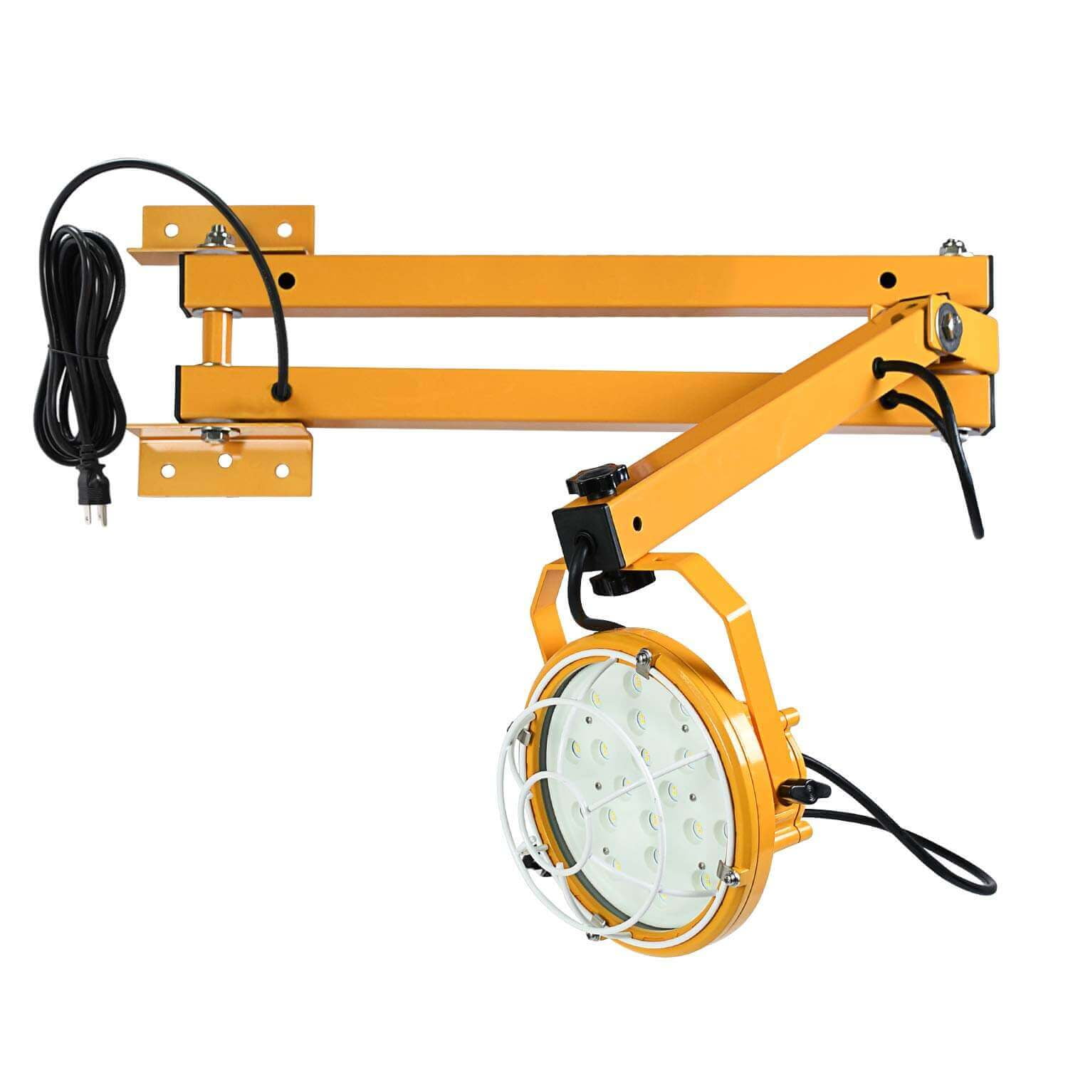 Mcwofi 60W 8400LM LED Loading Dock Light with 40" Folding Double Arm, 360° Rotatable Heavy Duty ...