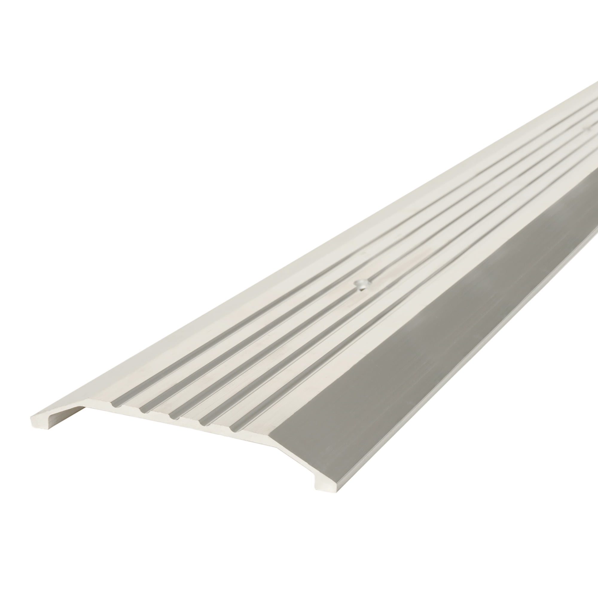 3-7/8 in. x 1/2 in. x 36 in. Silver Aluminum Commercial Flat-Profile ...