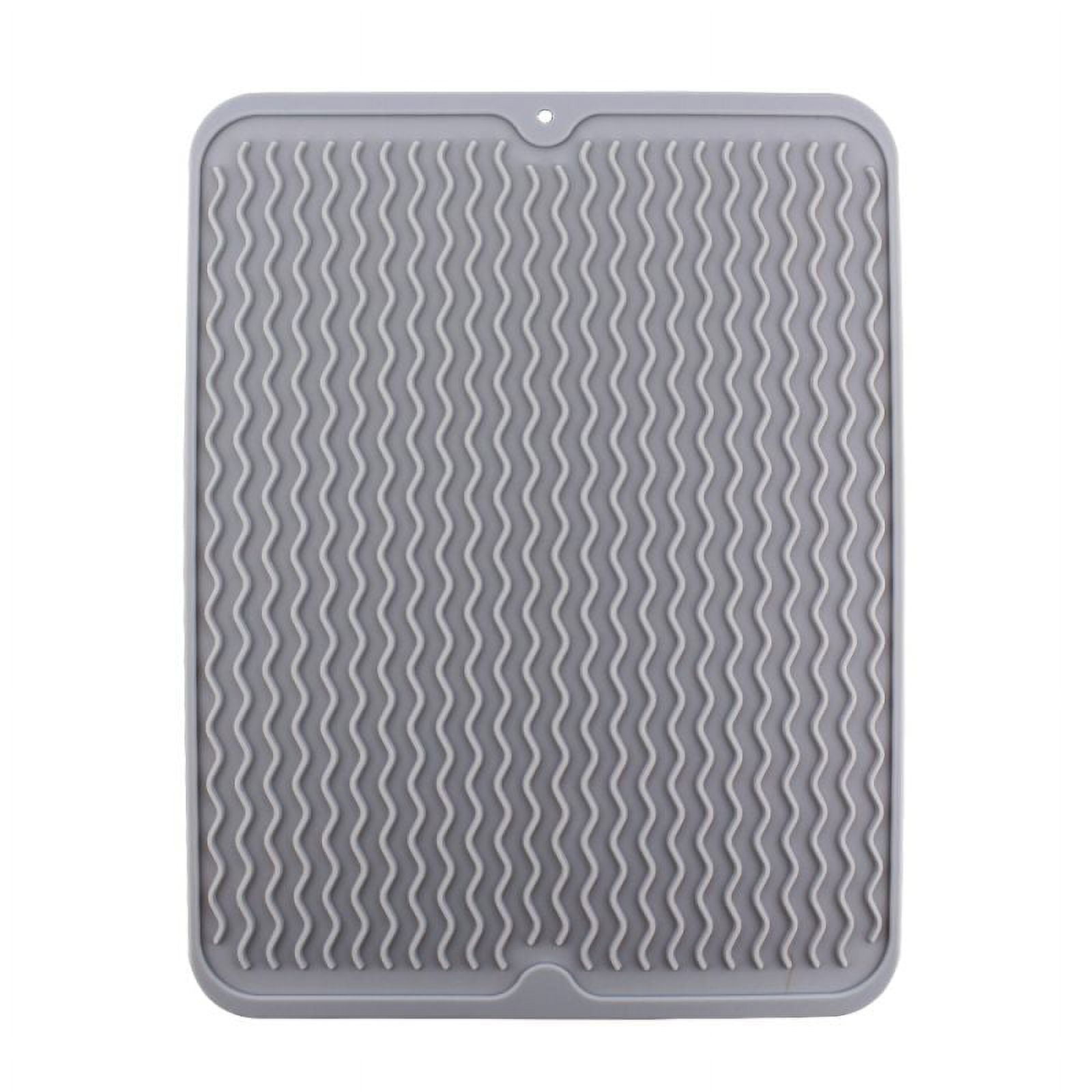 Mdecor ExtrMdecorLarge Dish Draining Mat Rubber Counter Drying Drainer ...