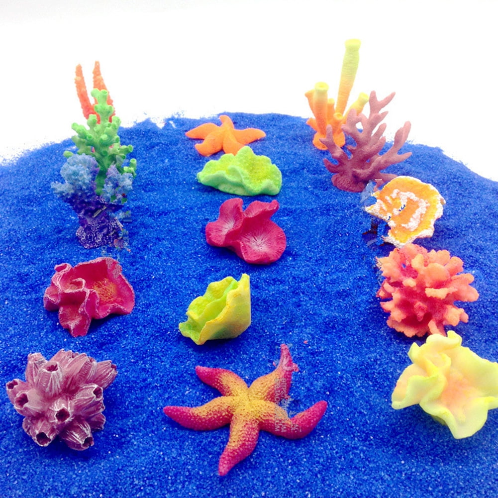 Mdesiwst 1/15Pcs Resin Simulation Coral Flowers Aquarium Fish Tank ...