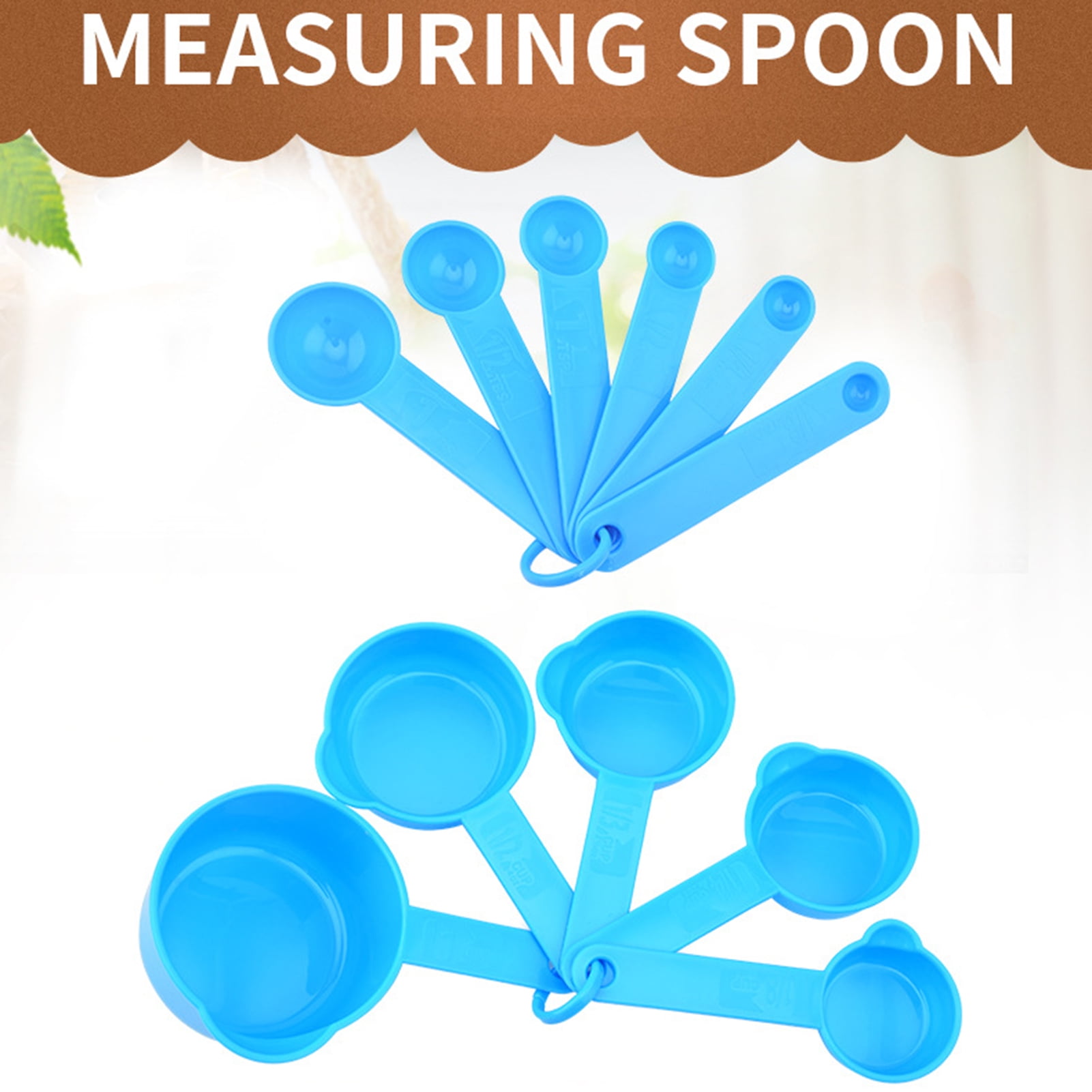Mdesiwst 11Pcs/Set Plastic Measuring Spoon & Cup Set BPA-Free Baking ...