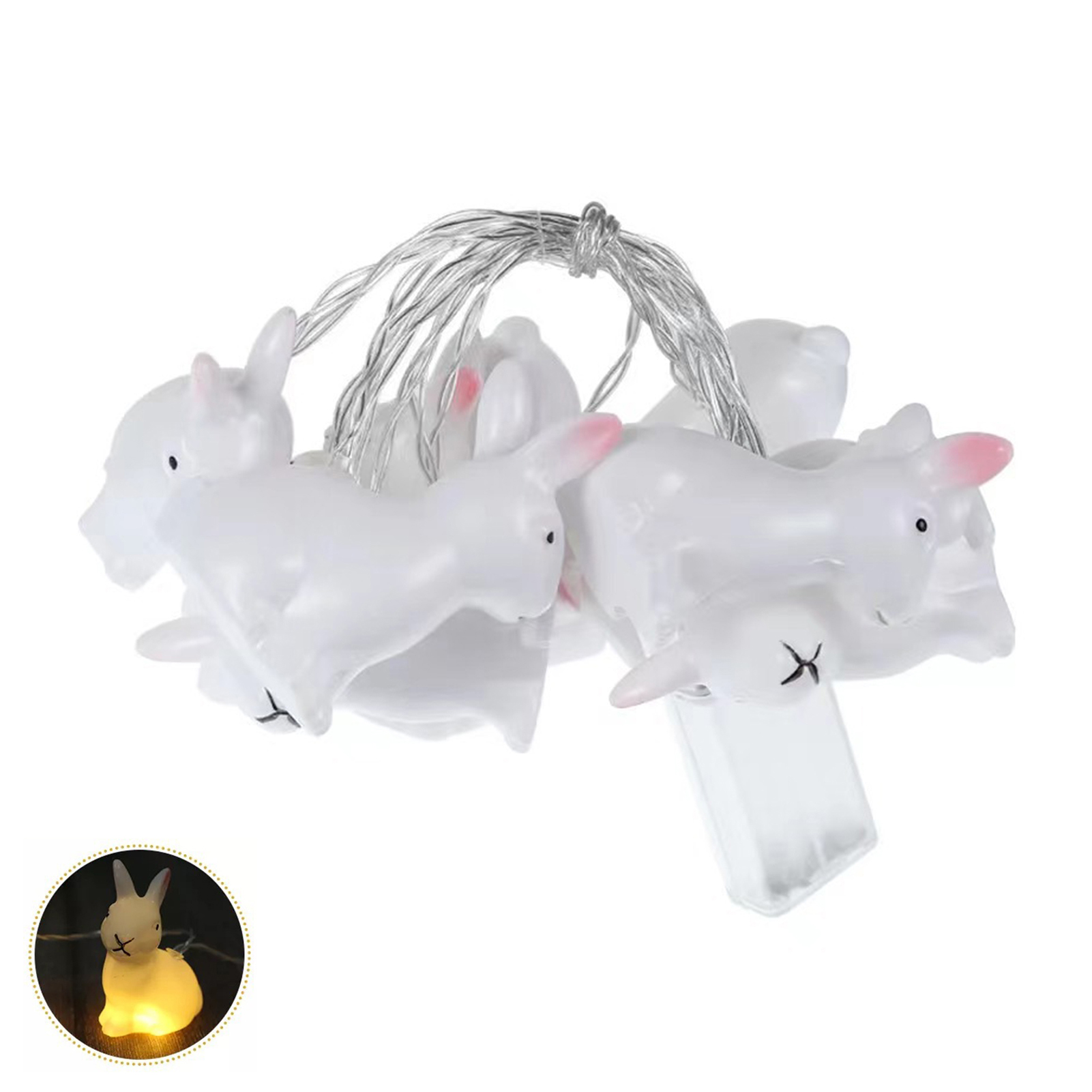 Mdesiwst 150cm String Light Decorative Battery-powered LED Easter Bunny Fairy Lamp Decoration ...