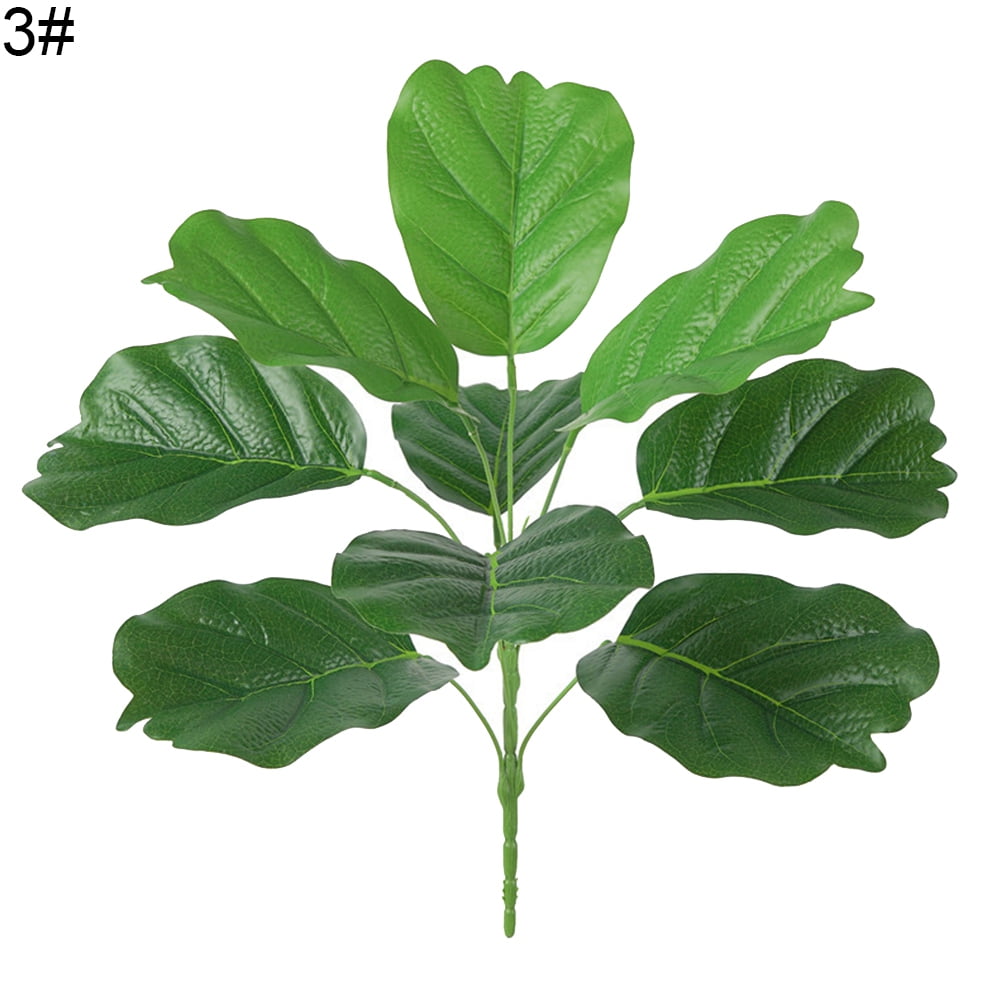 Mdesiwst 1Pc Artificial Plastic Evergreen Plants Fake Leaves Greenery ...