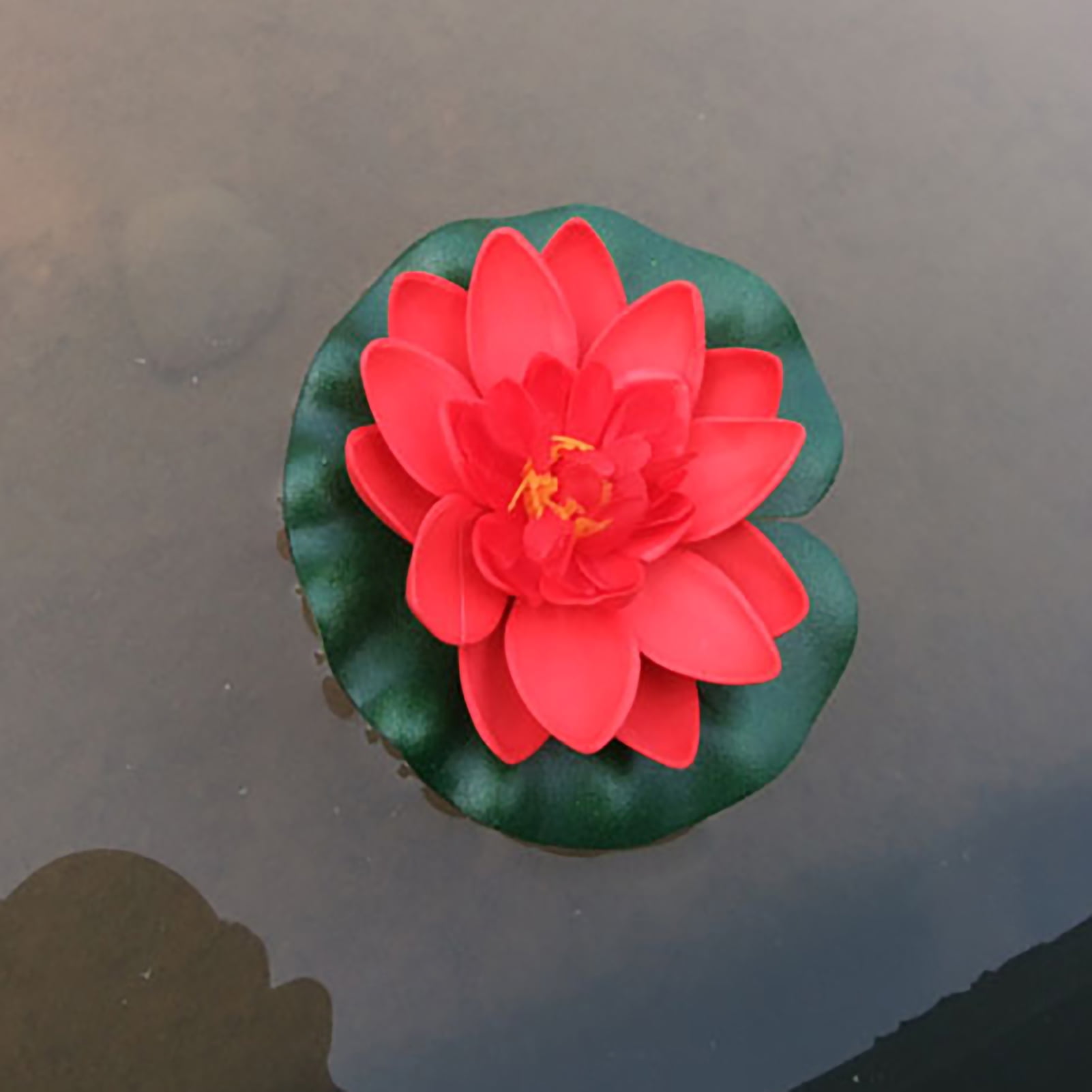 Mdesiwst 1Pc Artificial Water Lily Floating Flower Home Yard Pond Fish ...