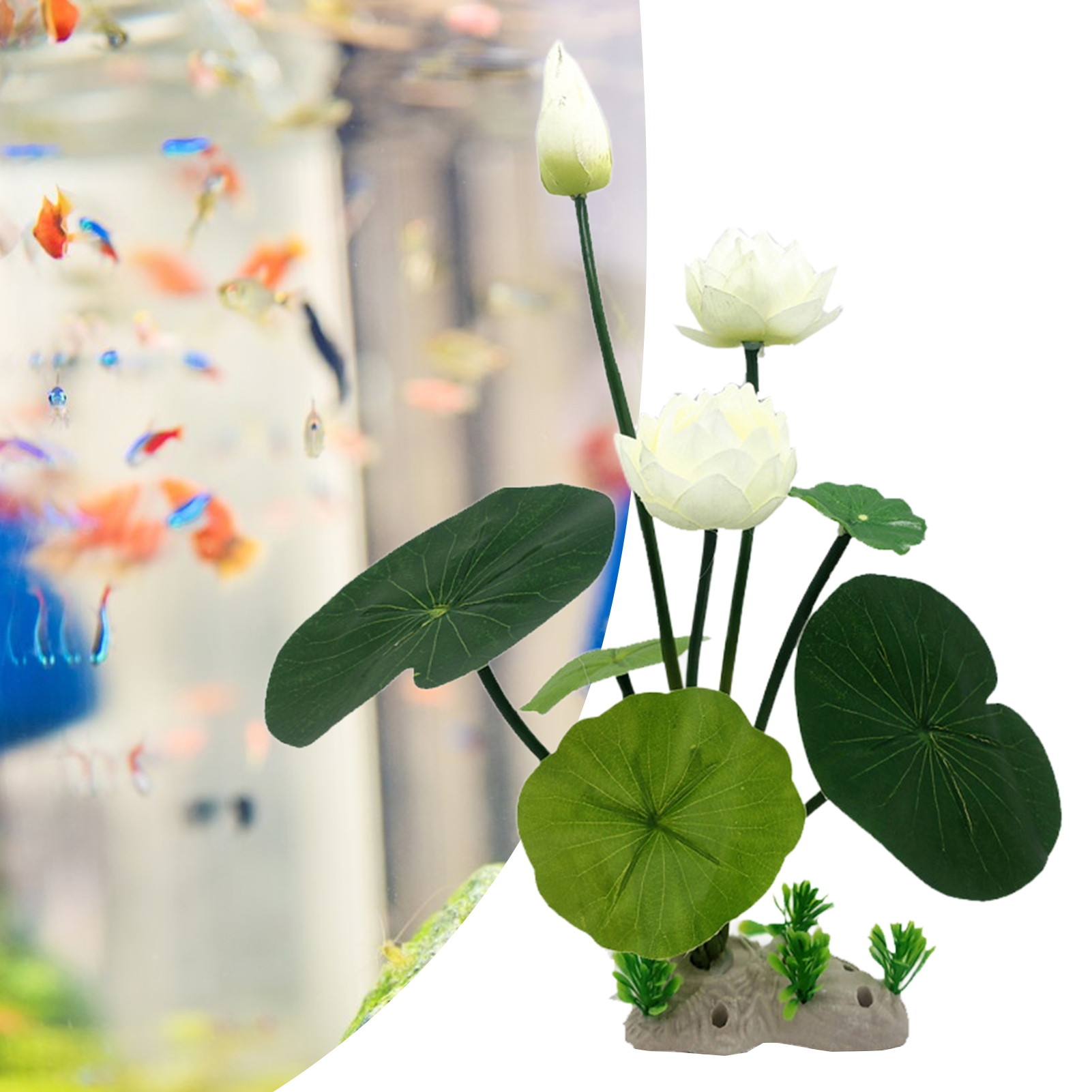 Mdesiwst Aquarium Artificial Plant Decoration Realistic Aquarium ...