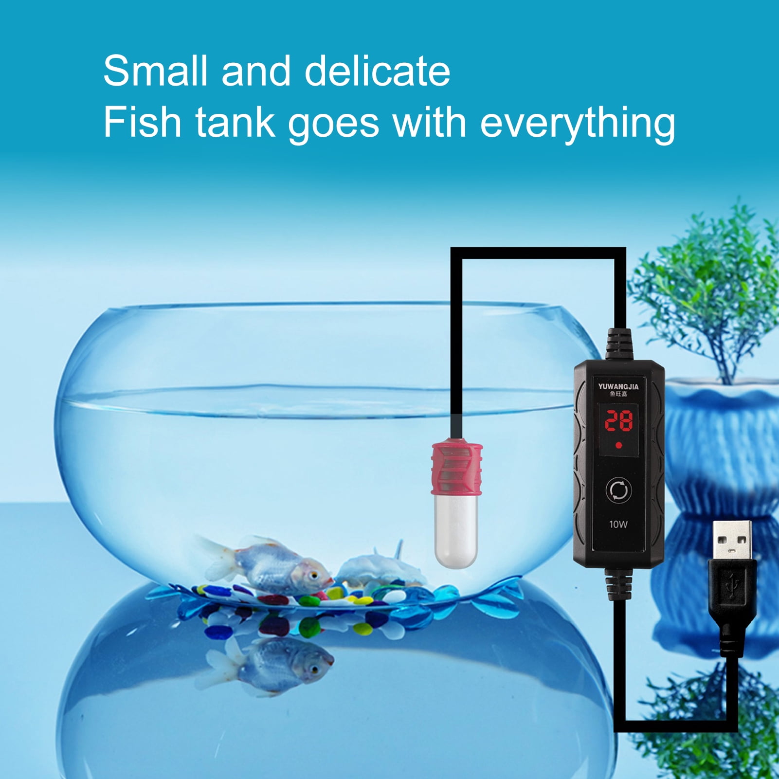 Mdesiwst Aquarium Heating Rod Precise Explosion-proof Rapid Heating ...