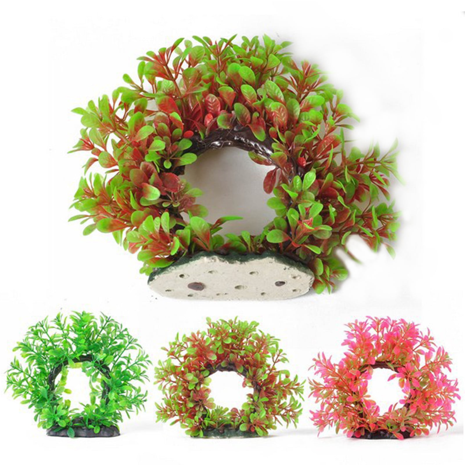 Mdesiwst Aquarium Simulation Arch Shape Trees Water Plants Fish Tank ...