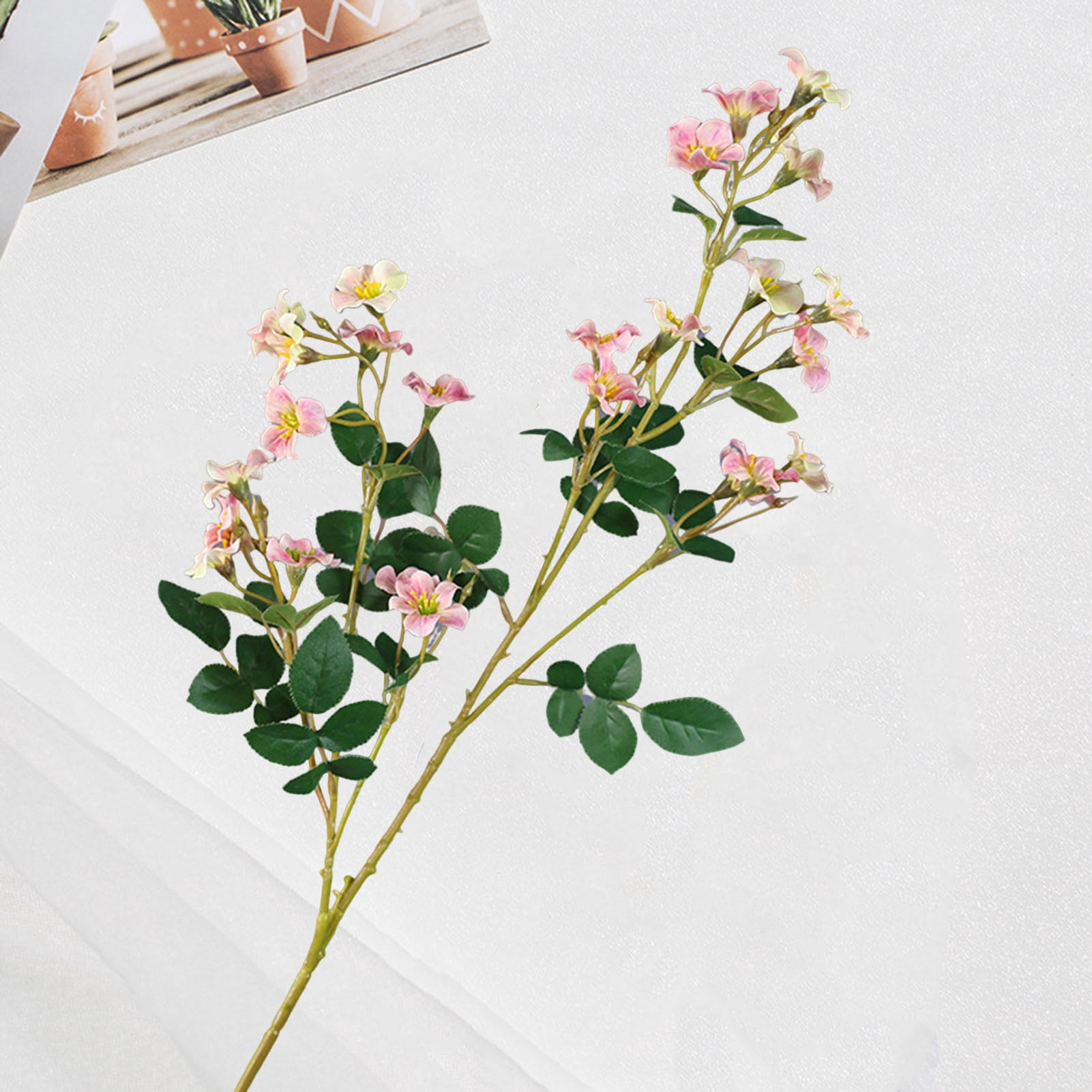 Mdesiwst Artificial Multiflora Rose Colorful Fake Flower Wedding Office ...