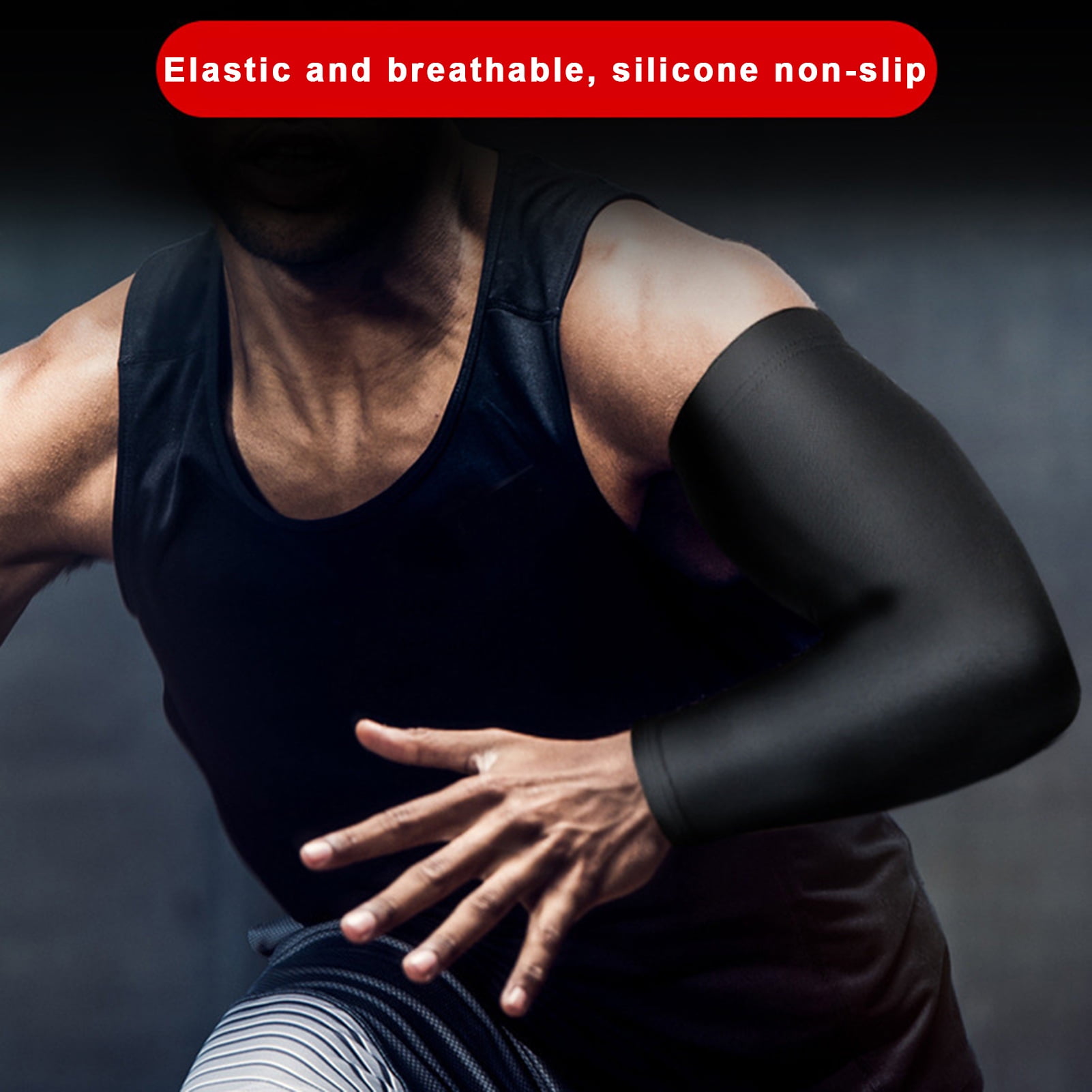 Mdesiwst Basketball Arm Guard Muscle Compression Arm Sleeve UV Sun ...