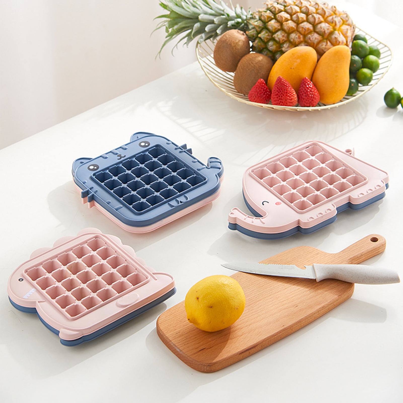 Mdesiwst Clear Texture Ice Cube Tray Cartoon Style PP Tear Resistant ...