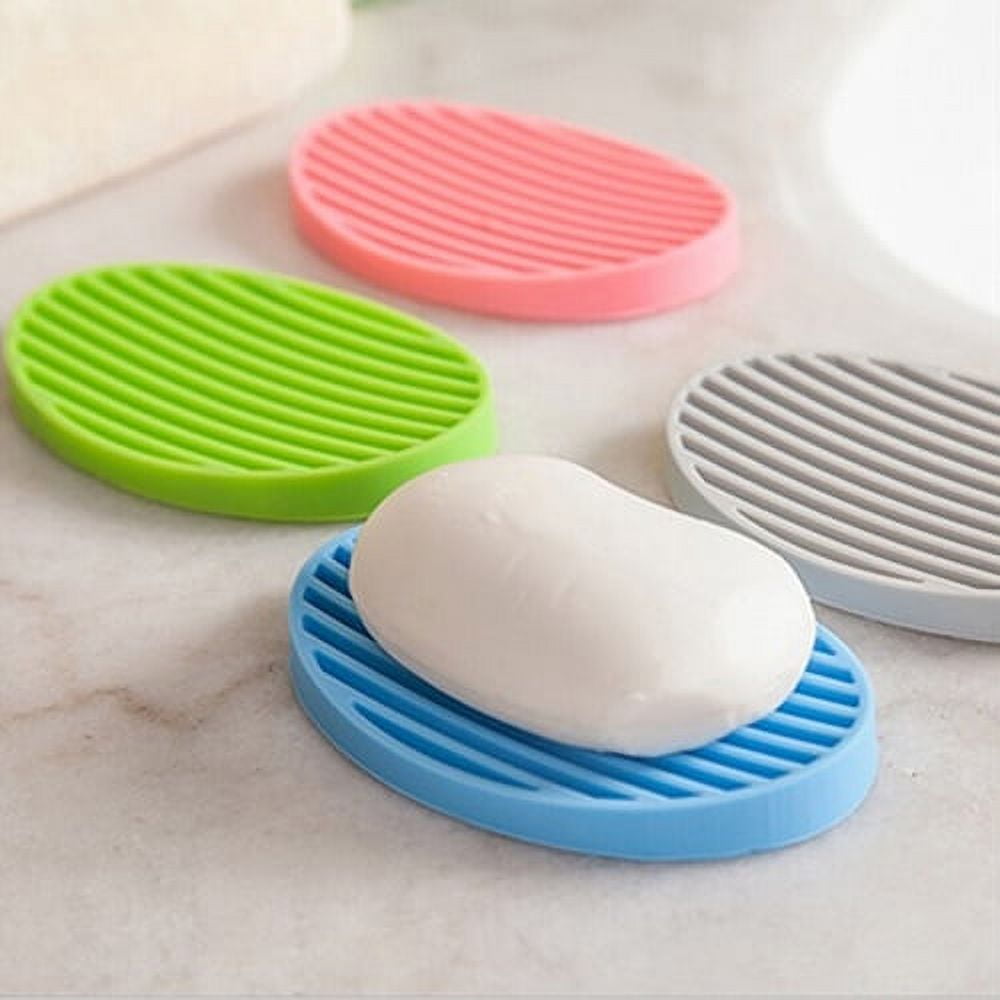 Mdesiwst Creative Silicone Flexible Soap Plate Holder Bathroom Toilet ...