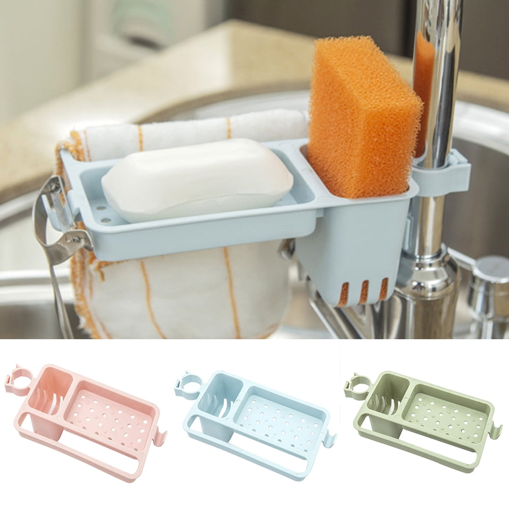 Mdesiwst Faucet Rack for Kitchen Sink Sponge Caddy, Detachable Faucet ...