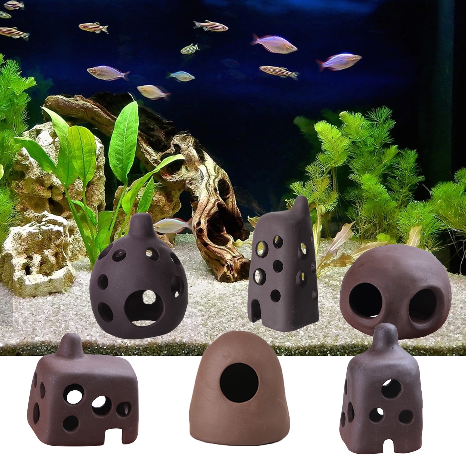 Mdesiwst Fish Hideout Purple Sand Jar Fish Shrimps Breeding Habitat ...