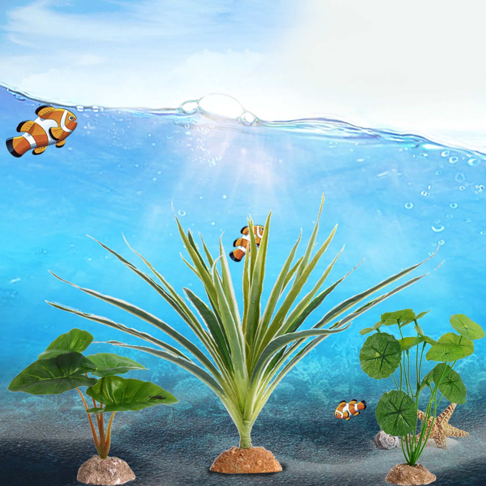 Mdesiwst Fish Tank Decoration Realistic Looking Bright Color Smooth ...