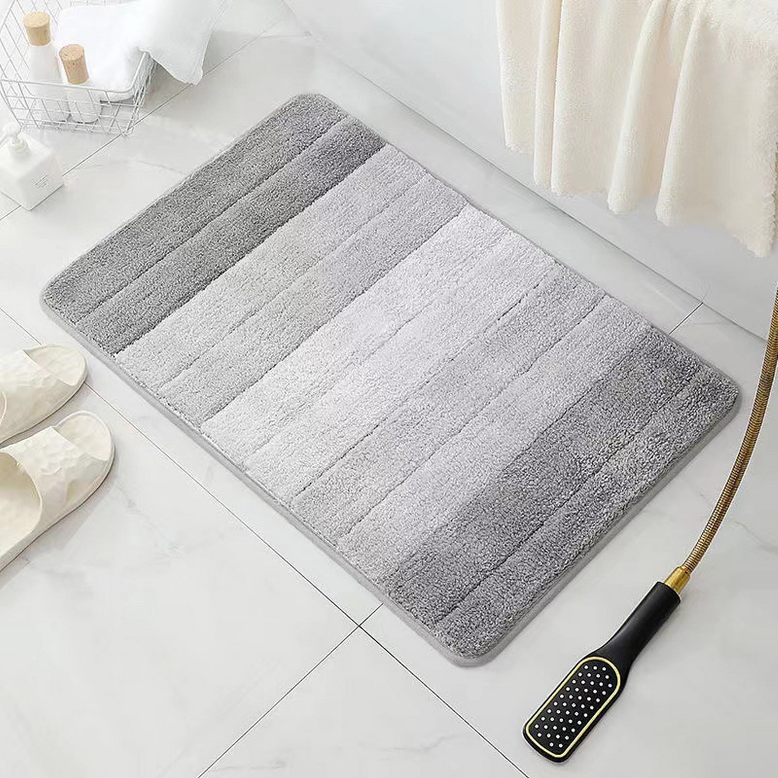 Mdesiwst Gradient Color Bath Mat Modern Quick Drying Soft Anti-slip ...