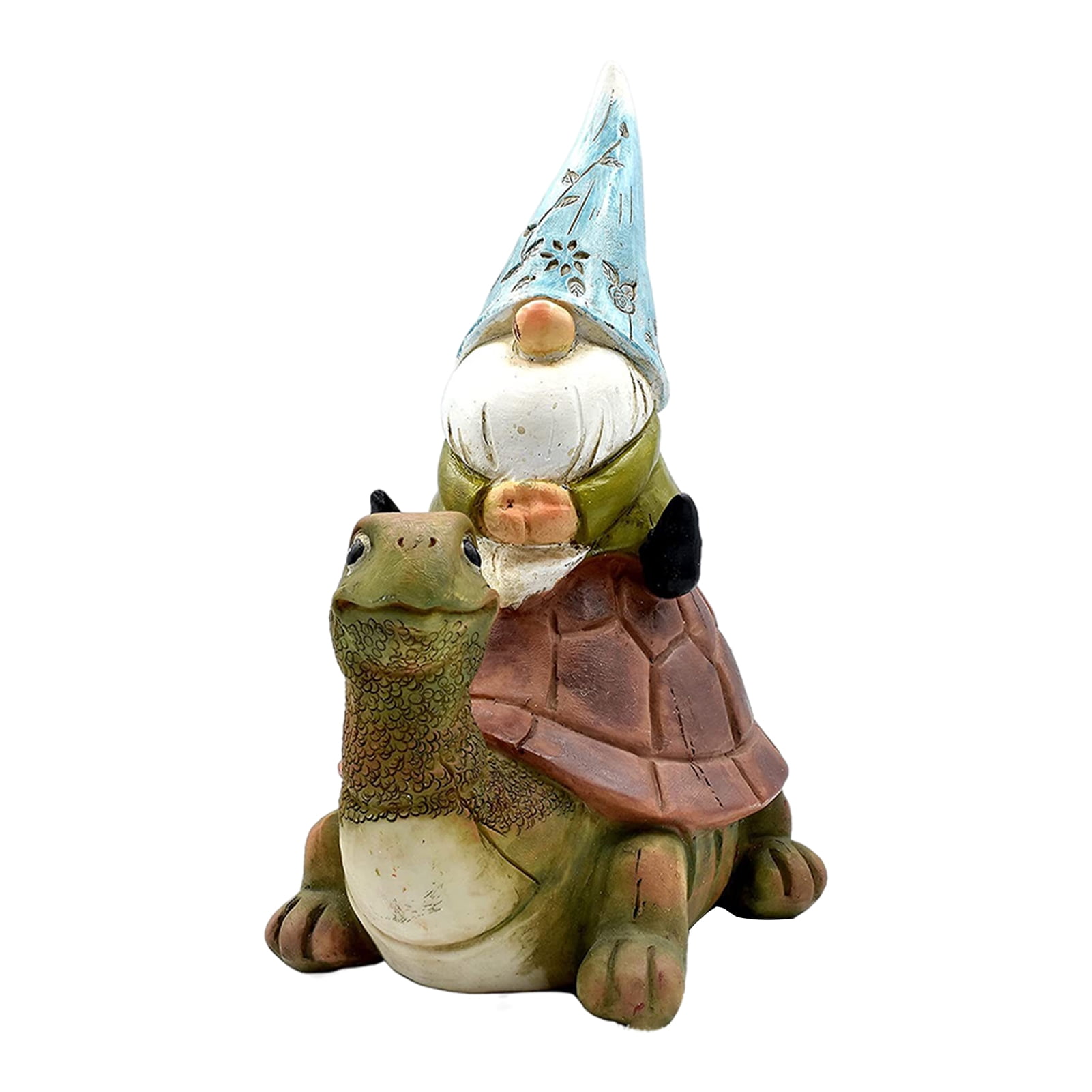 Mdesiwst Hand Painted Dwarf Statue Weather-resistant Resin Ride Bird ...