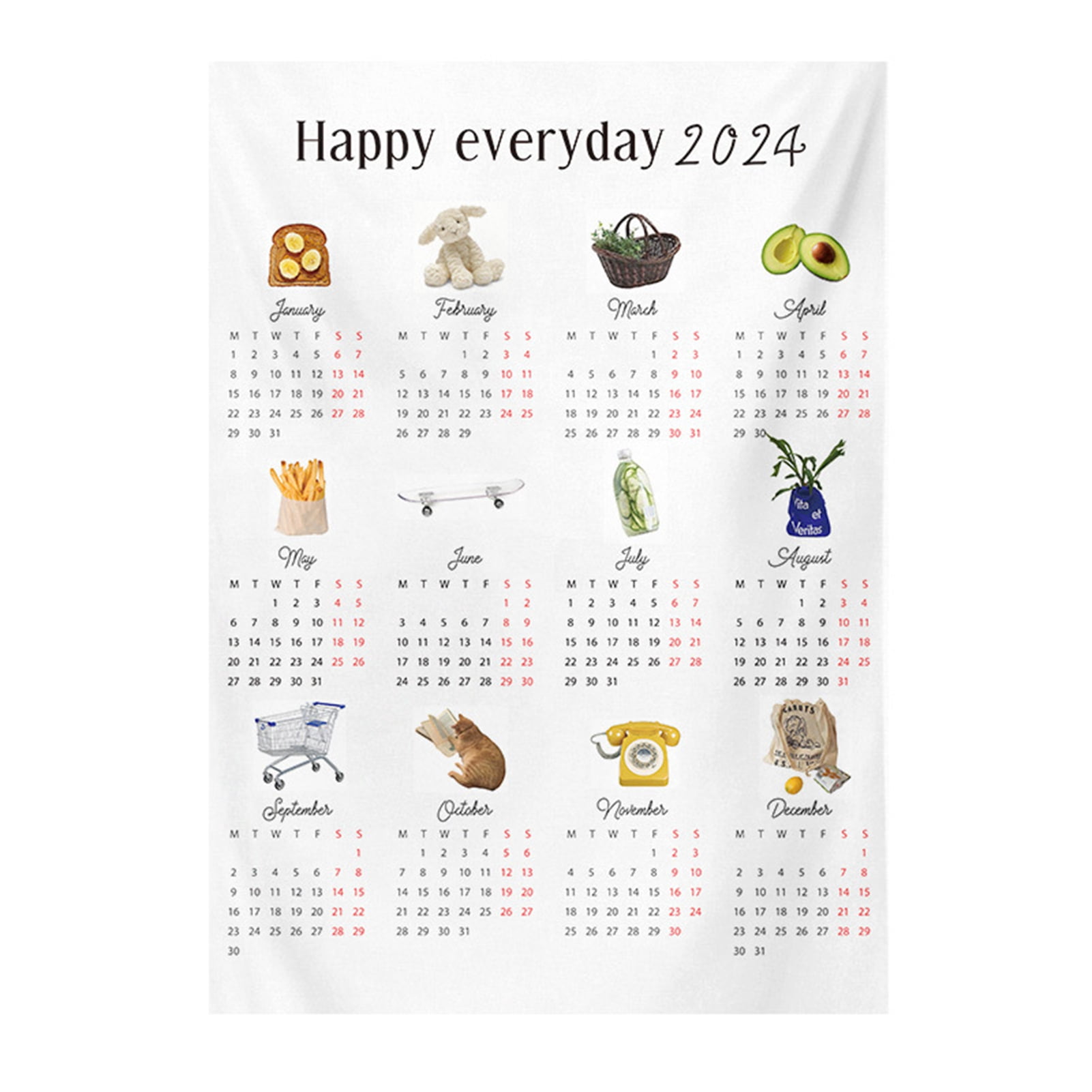 Mdesiwst Large Bedroom Wall Calendar 2024 Wall Calendar Large Soft ...