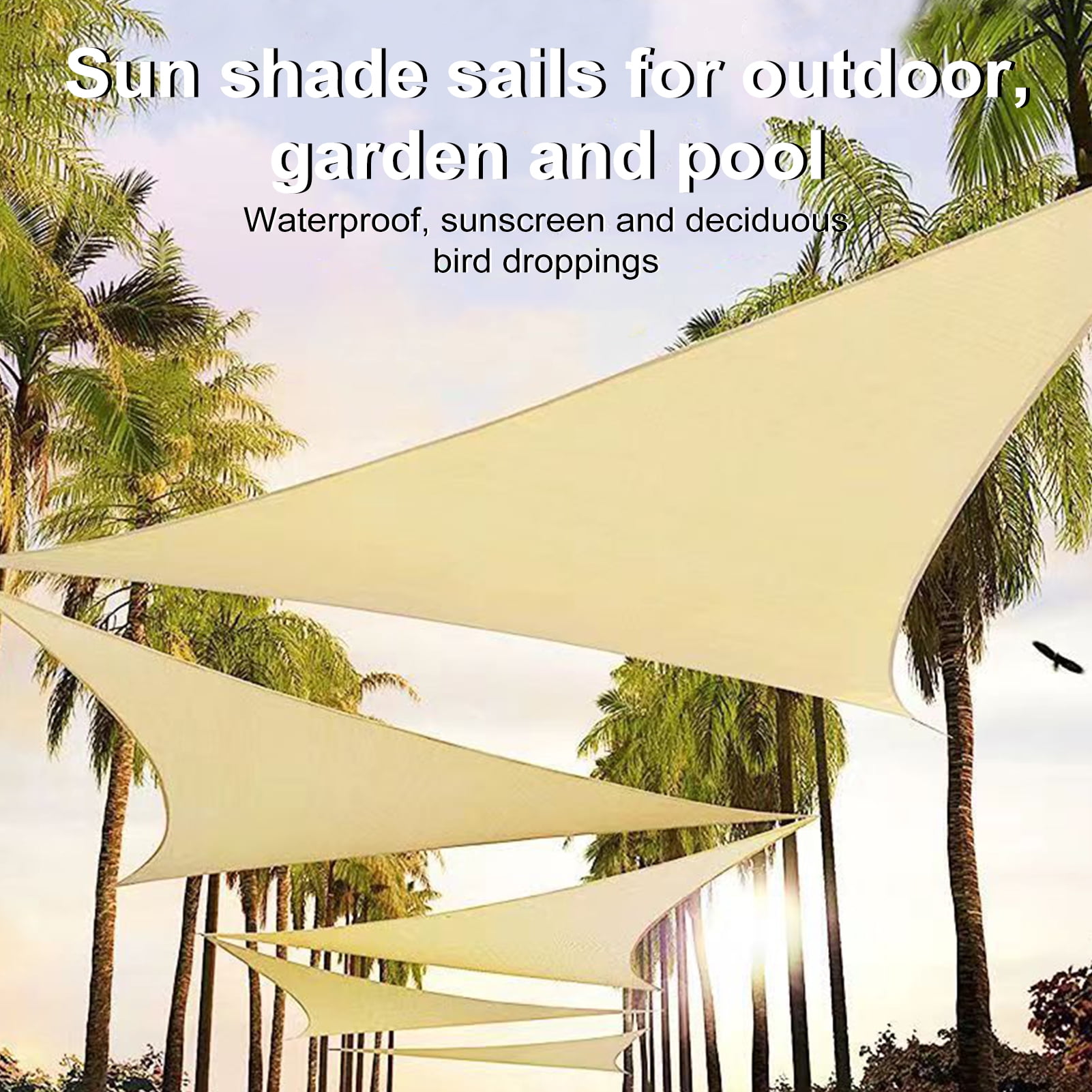 Mdesiwst Outdoor Sun Shade Canopy UV Resistant Waterproof Breathable ...