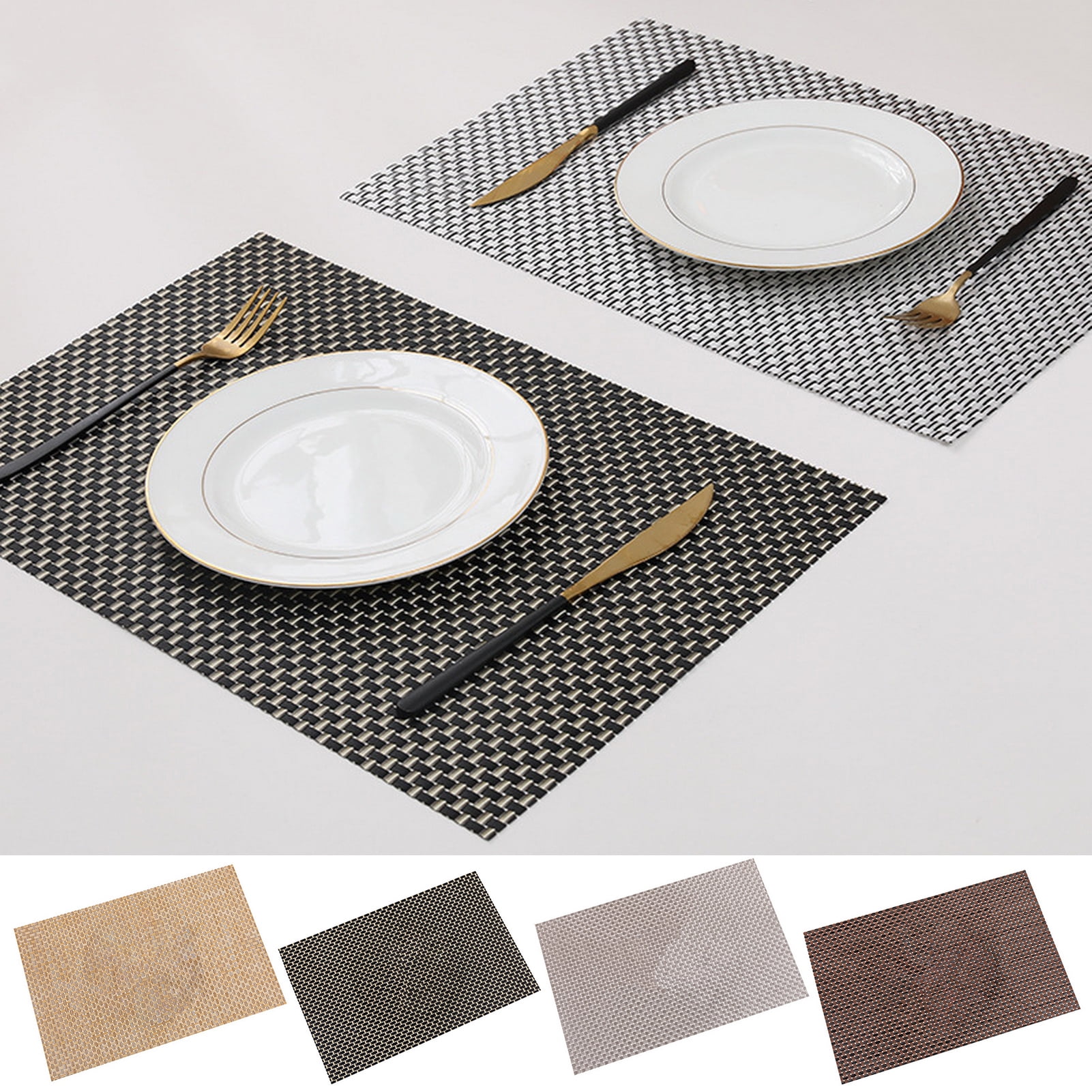 Mdesiwst Place Mat Heat-Insulation Stain Resistant Skid Resistance Anti ...