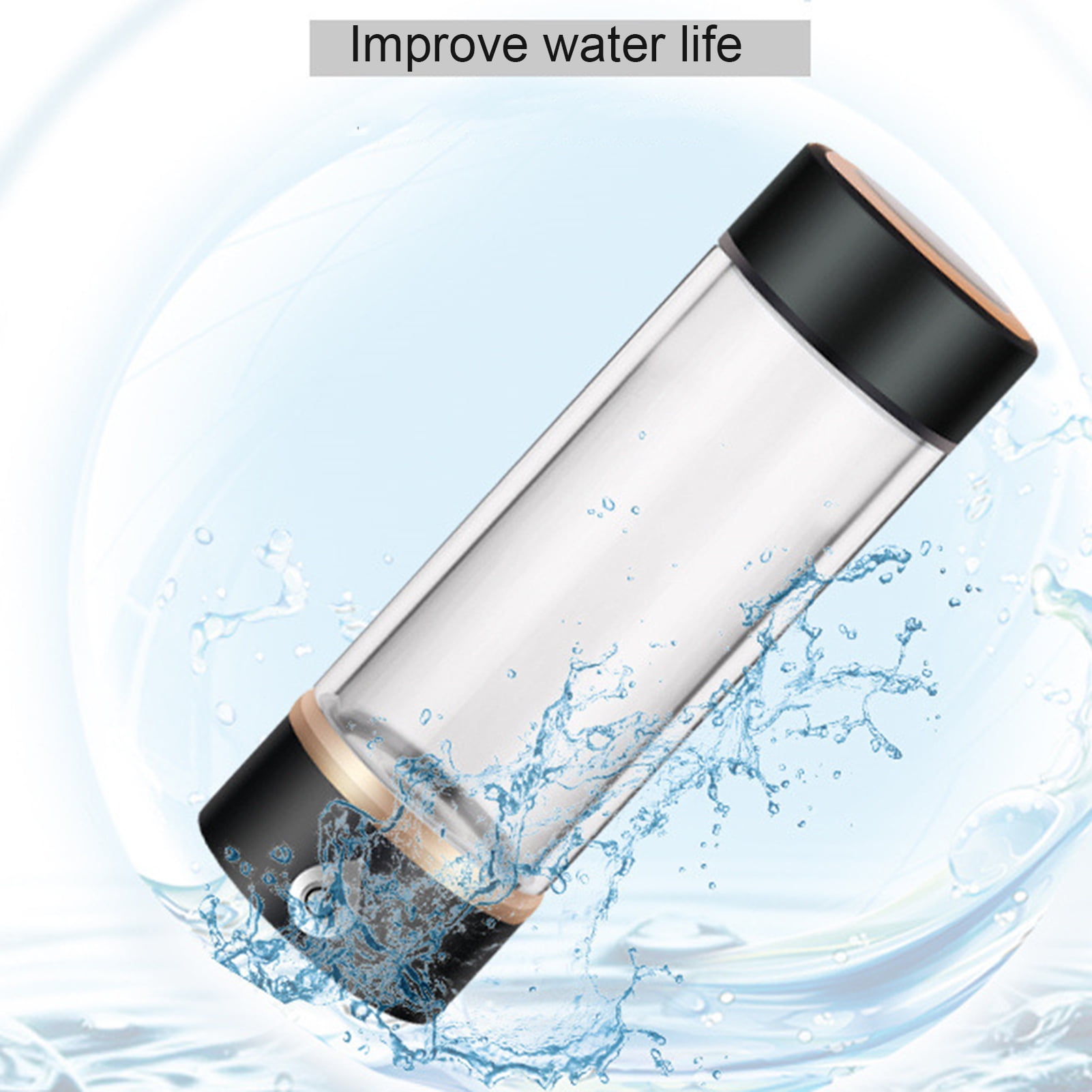 Mdesiwst Portable Hydrogen Water Bottle Rapid 3-Minute Electrolysis ...
