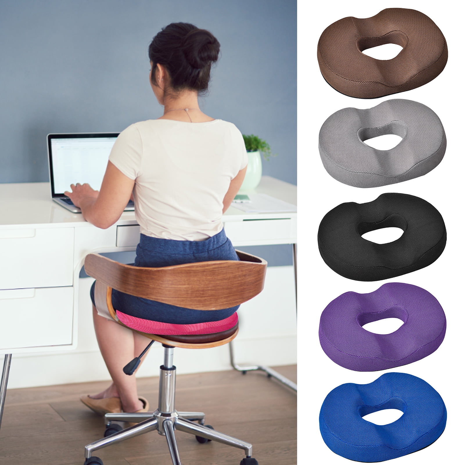 Mdesiwst Seat Cushion Comfortable Sitting Slow Rebound Pressure Relief ...