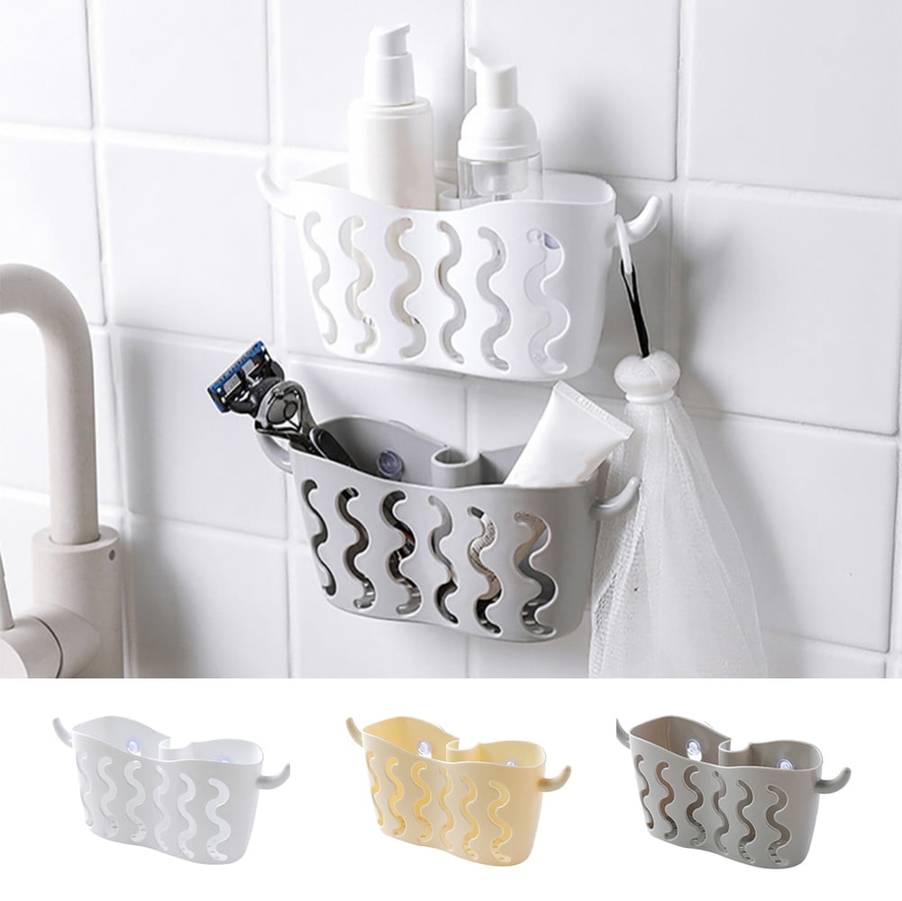 Mdesiwst Shower Caddy Suction Cup, Bathroom Wall Shelf Shower Basket ...
