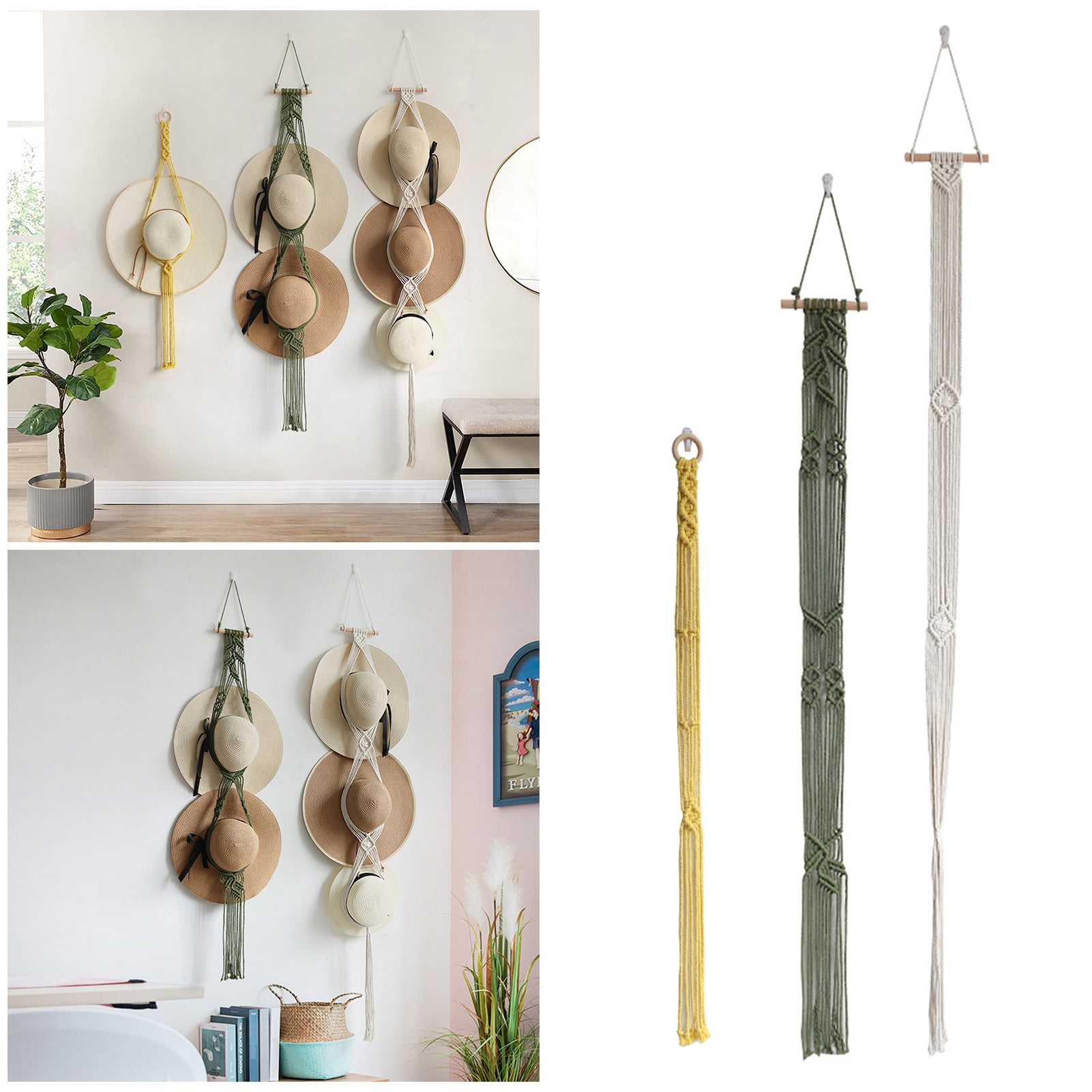 Mdesiwst Tapestry Hat Storage Lanyard Bohemian Woven Handmade Wall ...