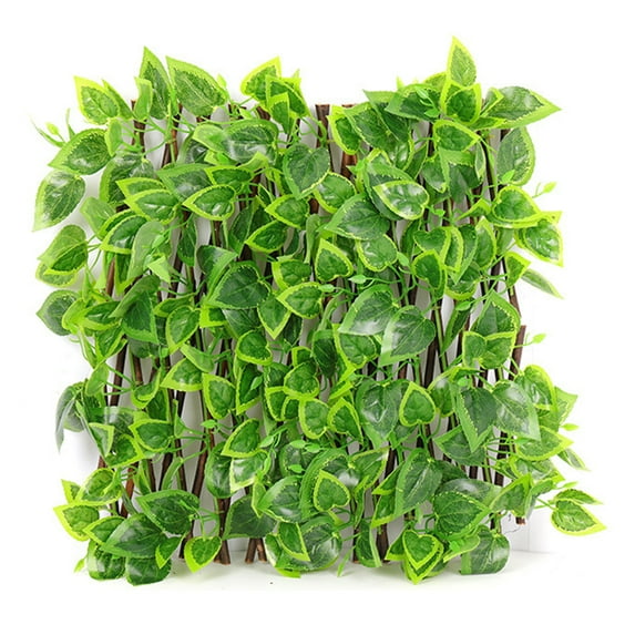 Mdesiwst Telescopic Fence Retractable Realistic Wood Fake Leaf ...