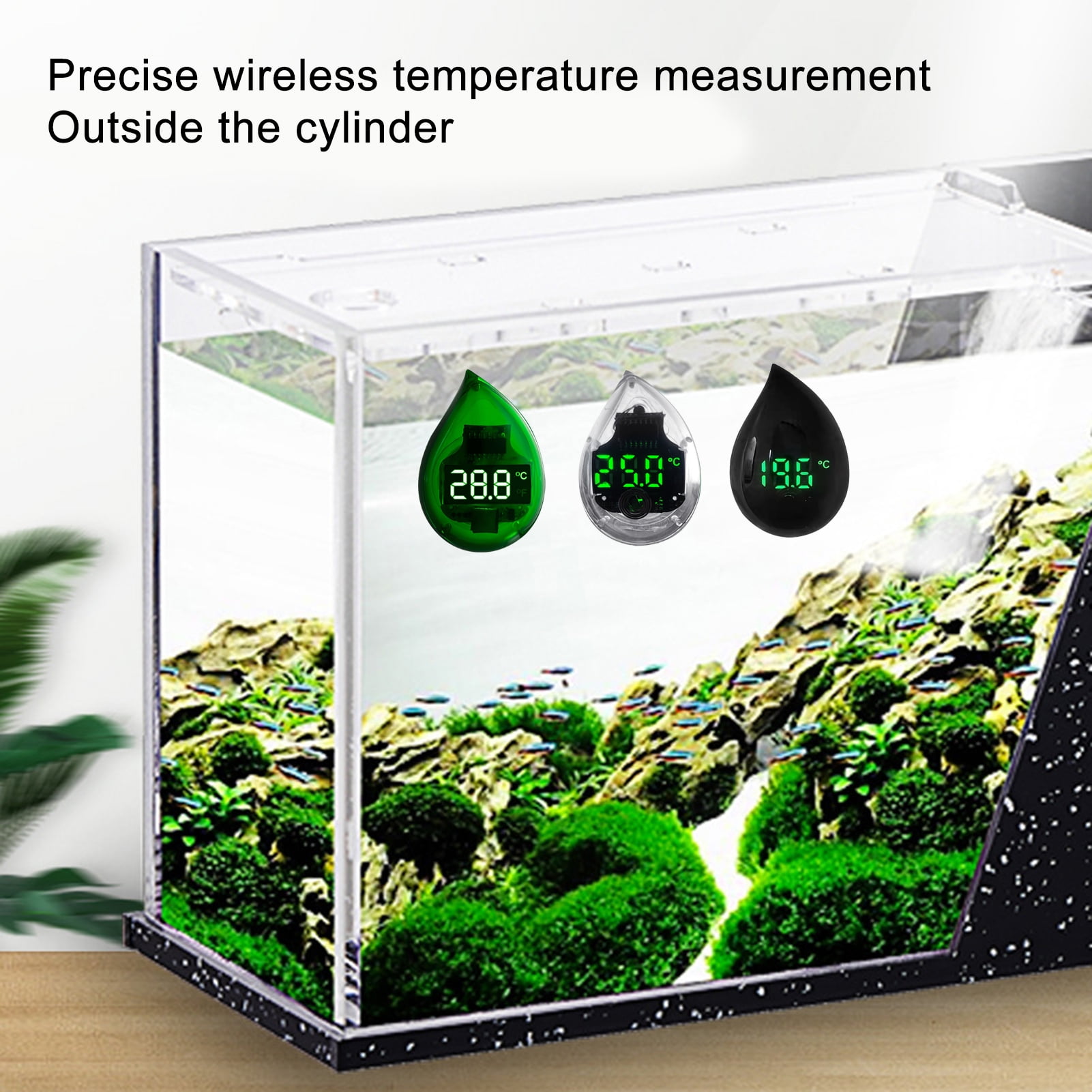 Mdesiwst Thermometer Water Drop Shape Widely Temperature Range Compact ...