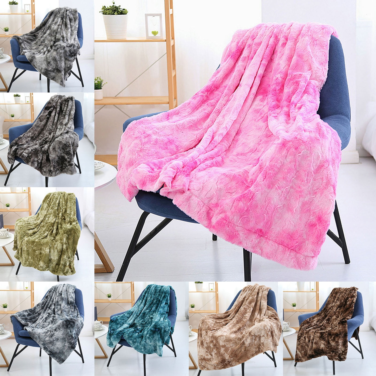 Mdesiwst Throw Blanket Keep Warm Plush Sherpa Comfortable Touch Wide ...