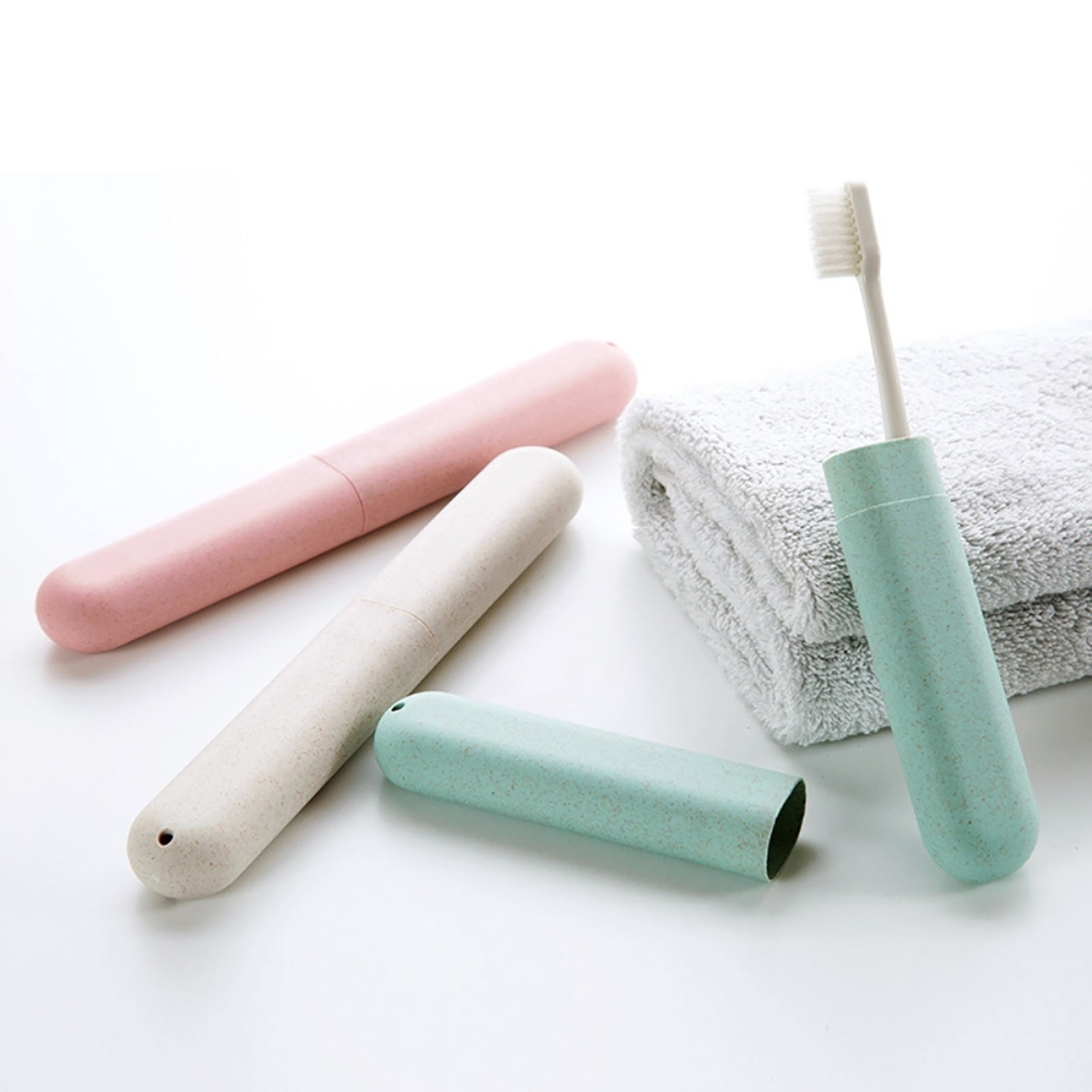Mdesiwst Toothbrush Container Tube-shaped Eco-friendly Plastic ...