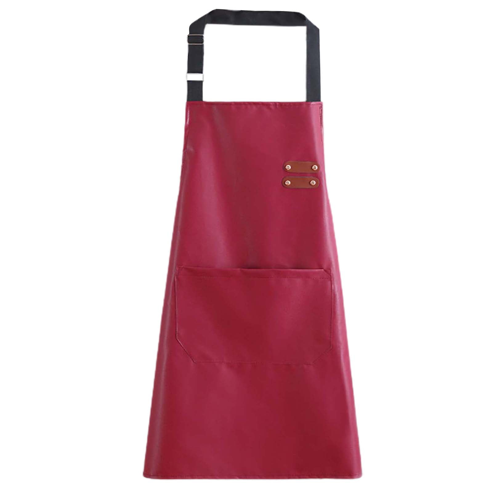 Mdesiwst Waterproof Apron Kitchen Chef Apron Durable Seams Adjustable ...