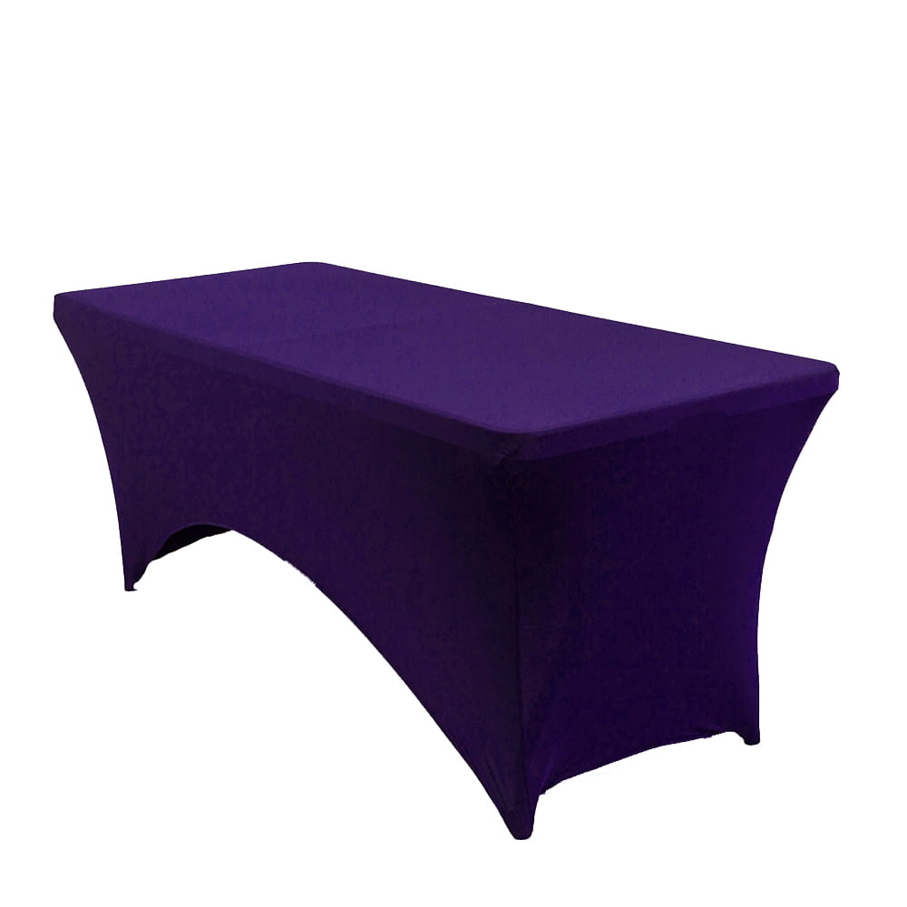 Mds Pack of 12 Rectangular Stretch 8ft Spandex Table Cover Tablecloths ...