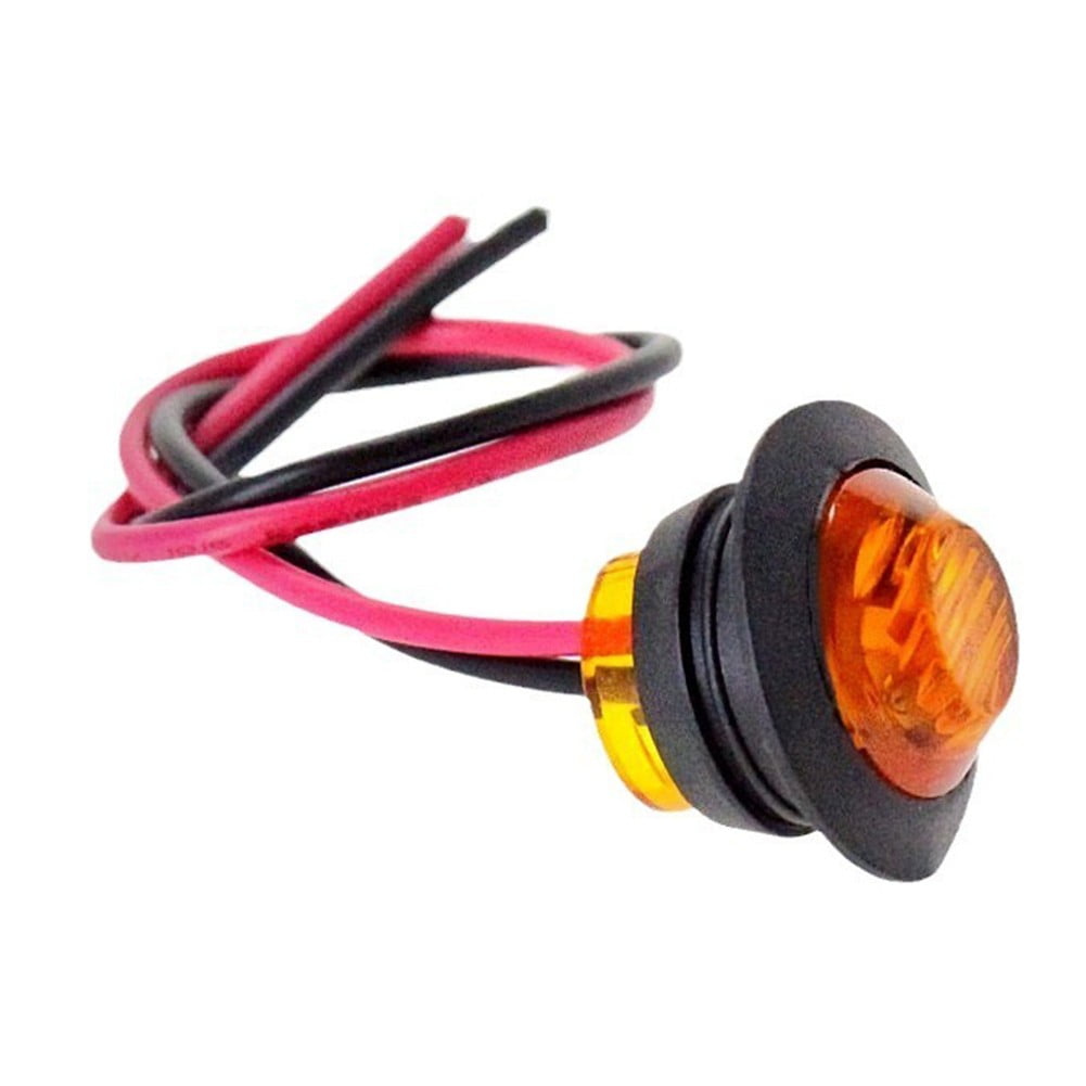 Mduoduo 10/20pcs Round LED Marker Lights 12V Truck Trailer Amber white ...