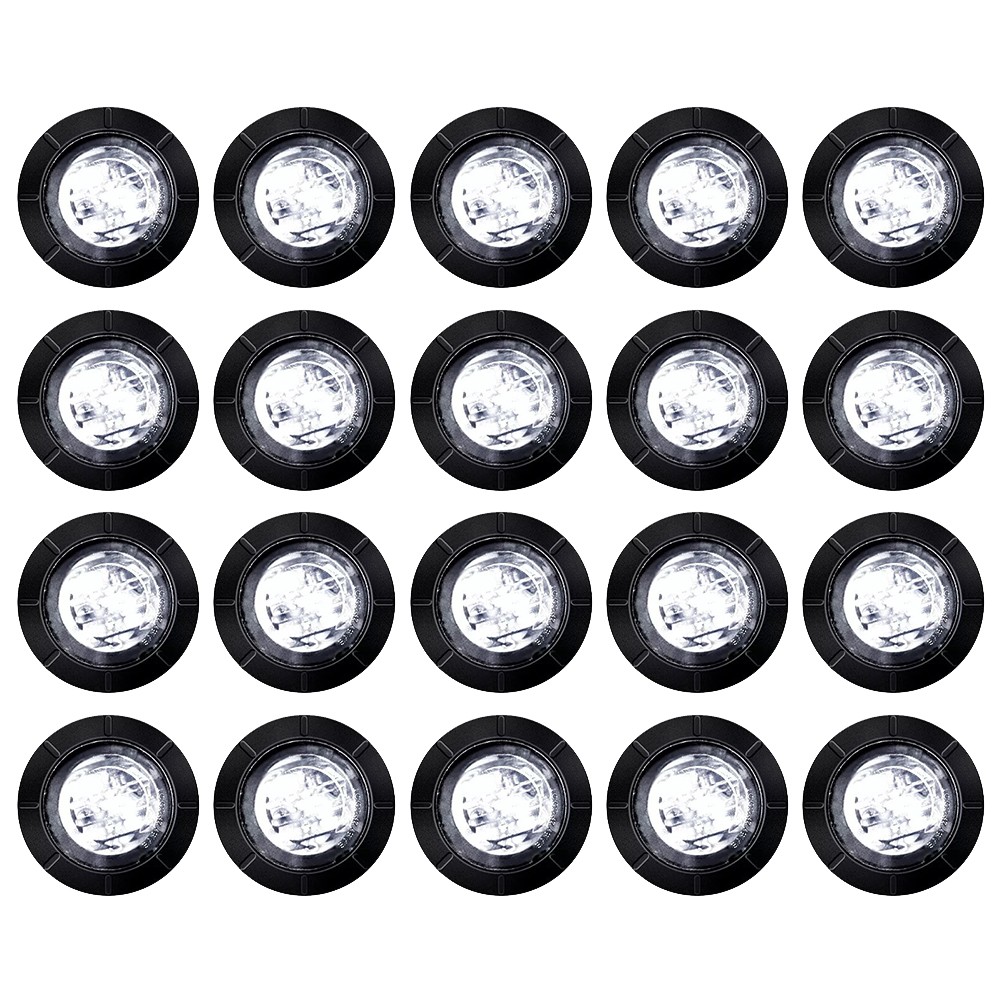 Mduoduo 10/20pcs Round LED Marker Lights 12V Truck Trailer Amber white ...