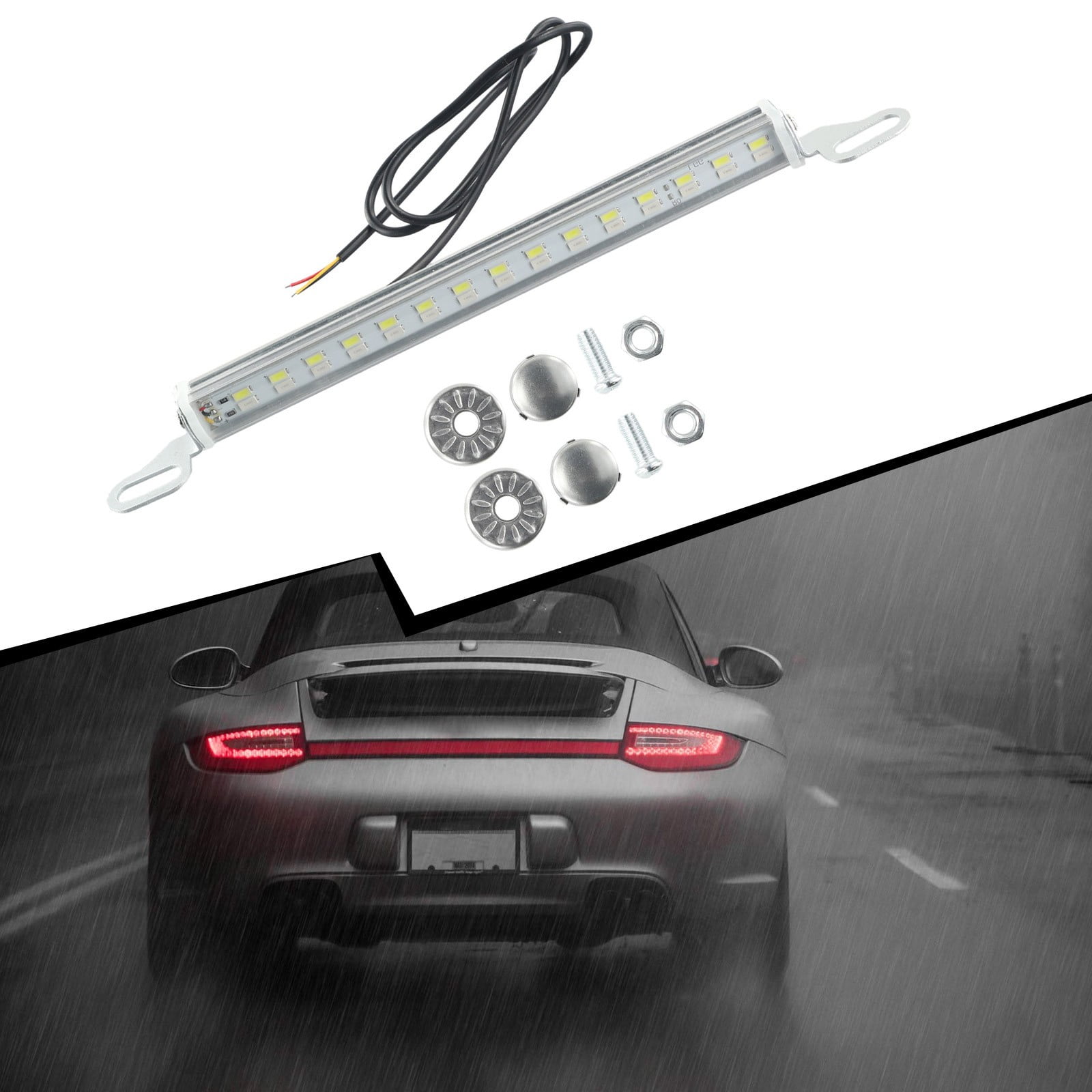Mduoduo 12V Car Backup Light Bar Dual LED Light License Plate Lamp ...