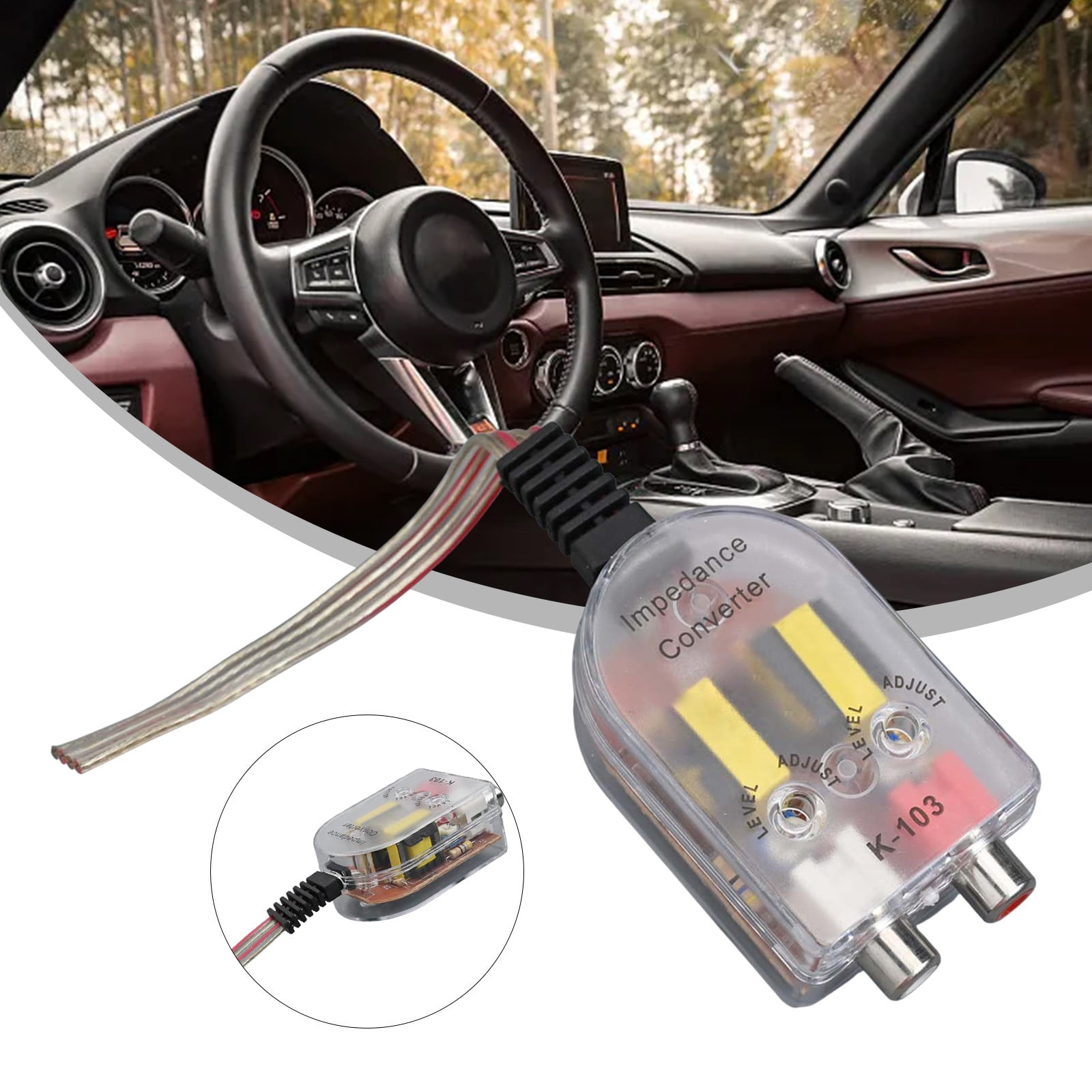 Mduoduo 12V Car Stereo For RCA Line Audio Converter Adjustable High To ...