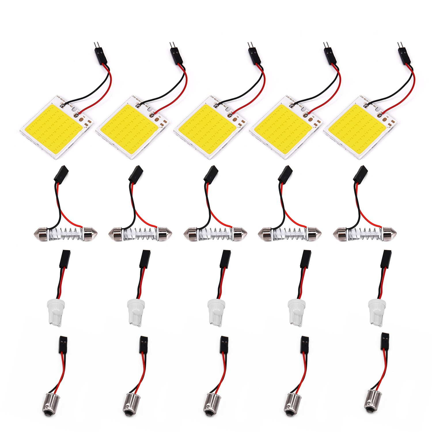Mduoduo 1set 48 LED 12V Super White Dome Map Light Bulbs Car Interior ...