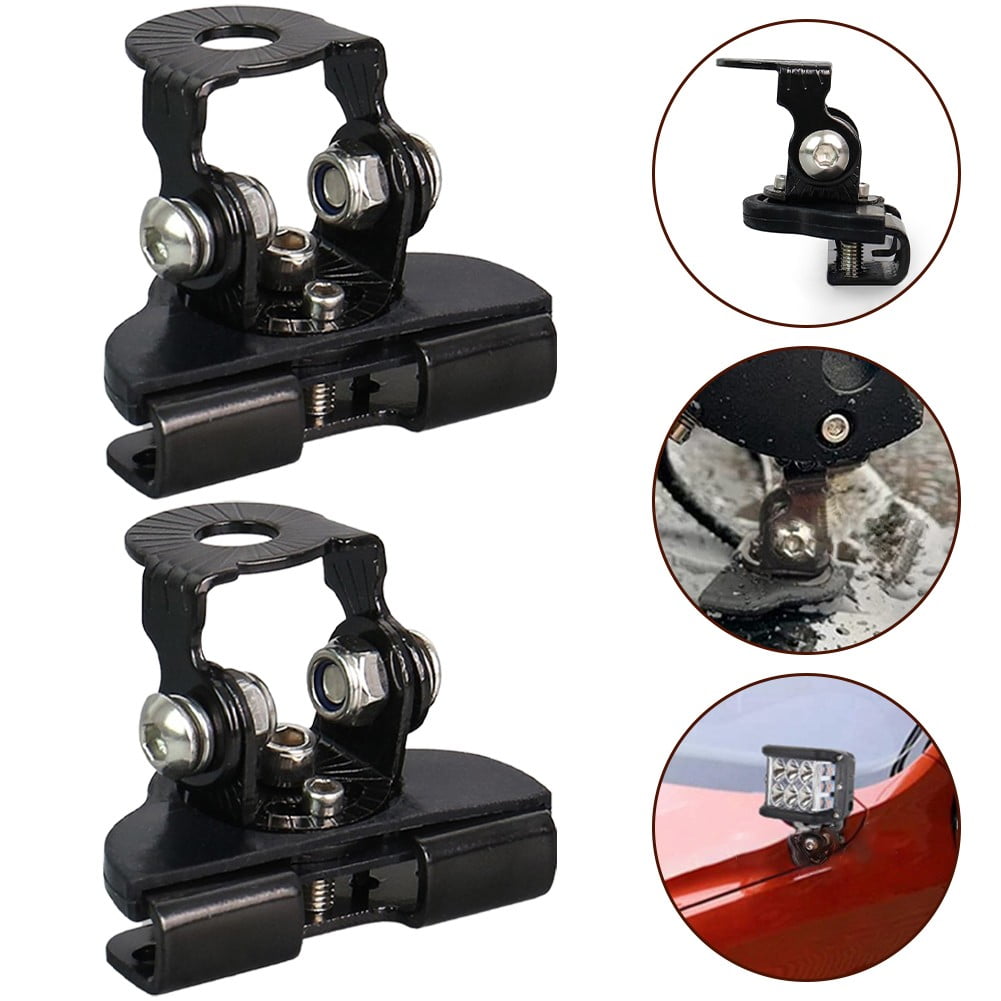 Mduoduo 2 Pcs Hood Car LED Work Light Bar Mounting Bracket Clip ...