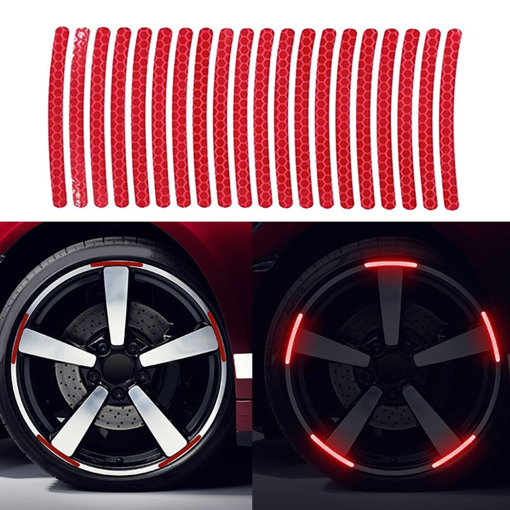Mduoduo 20pcs Car Wheel Hub Reflective Stickers Tire Rim Reflective ...