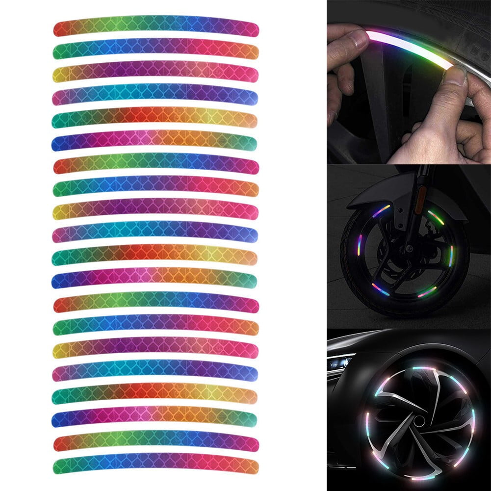 Mduoduo 20x Colorful Car Wheel Hub Reflectors Stickers Motorcycle Bike ...