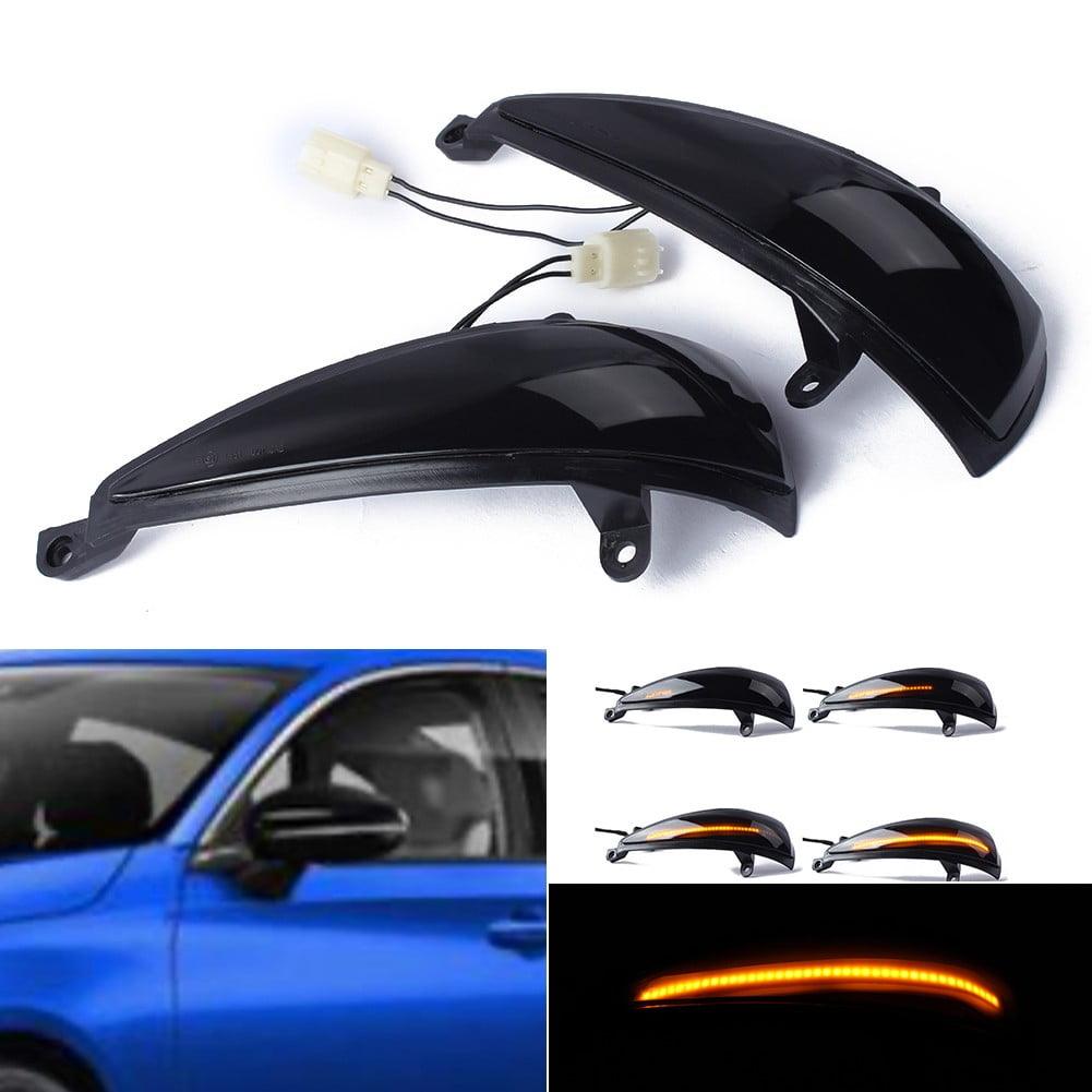 Mduoduo 2PCS LED Dynamic Mirrors Turn Signal Indicator Smoked Yellow ...