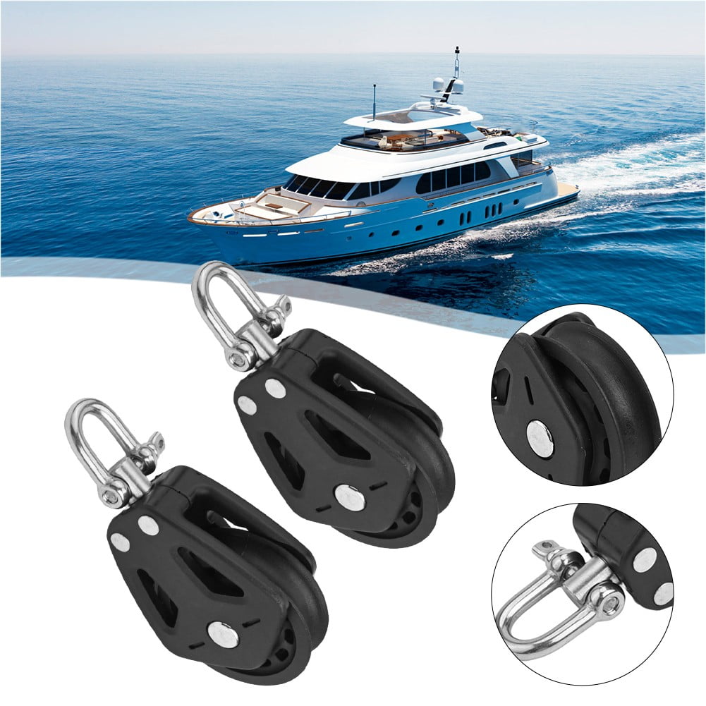 Mduoduo 2x Heavy Pulley Block Single Pulley Rotating Grille Sailboat ...