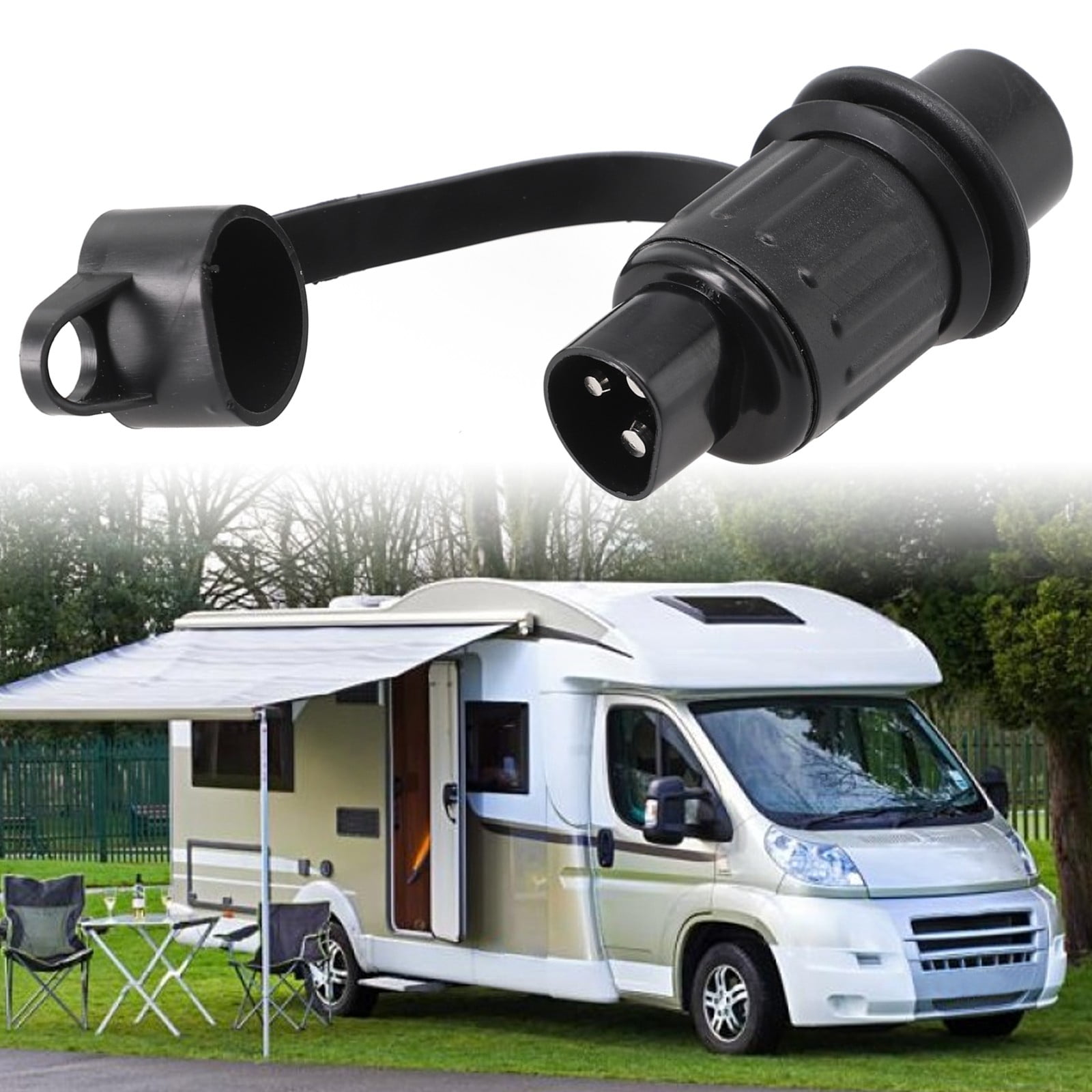 Mduoduo 3 Pin Trailer Socket Connectors Waterproof Connector Round 3 ...