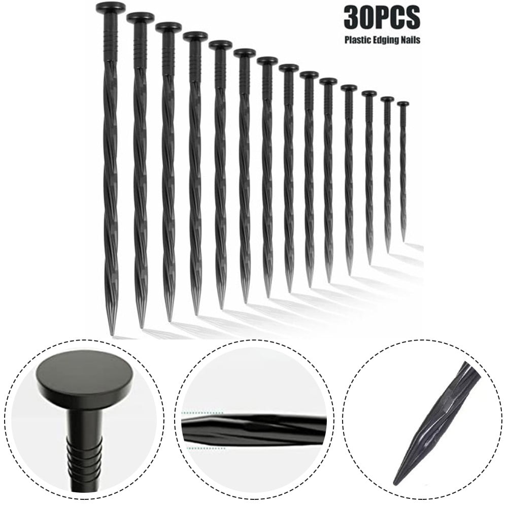 Mduoduo 30 Pcs Landscape Mill Stakes Spiral Nylon Patio Garden Spikes ...